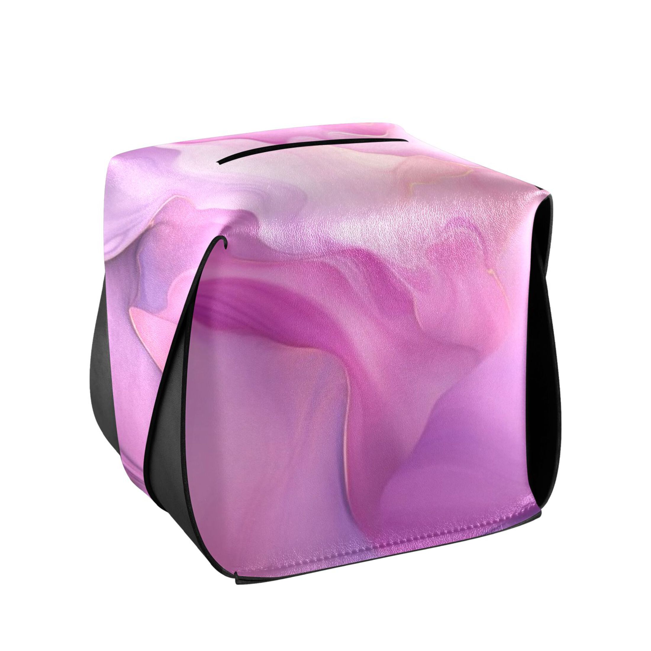 joogoo Leather Tissue Box Cover Pink Marble Facial Cube Holder Case ...