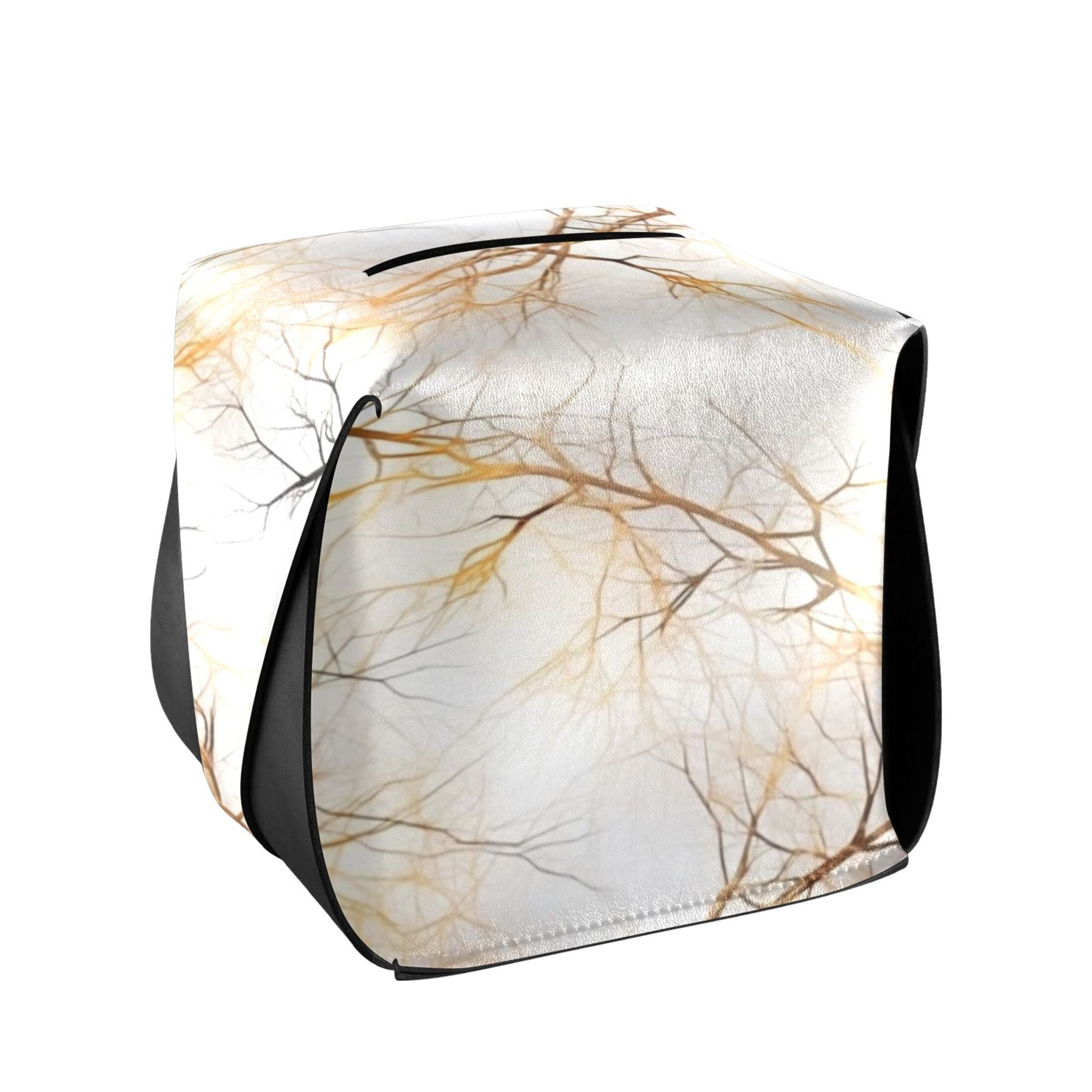 joogoo Leather Tissue Box Cover Trees Branch Facial Cube Holder Case ...