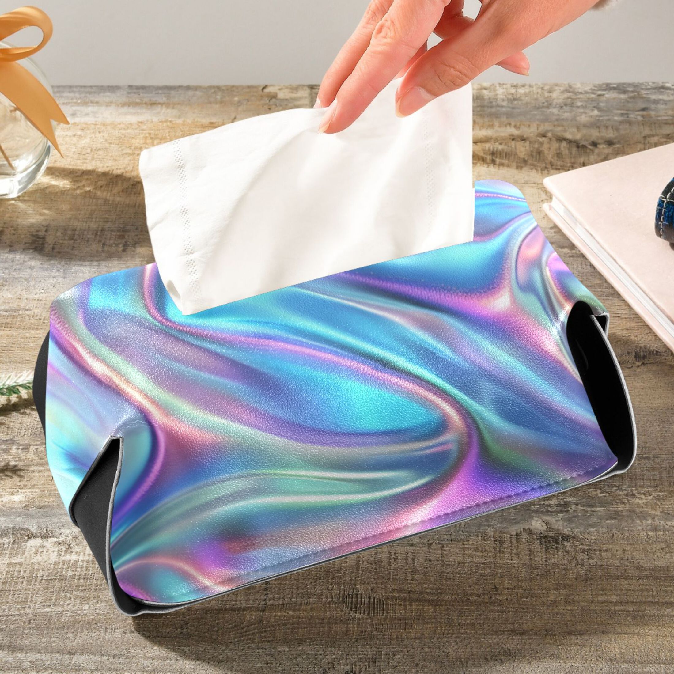 joogoo Leather Tissue Box Cover Trendy Liquid Facial Cube Holder Case ...