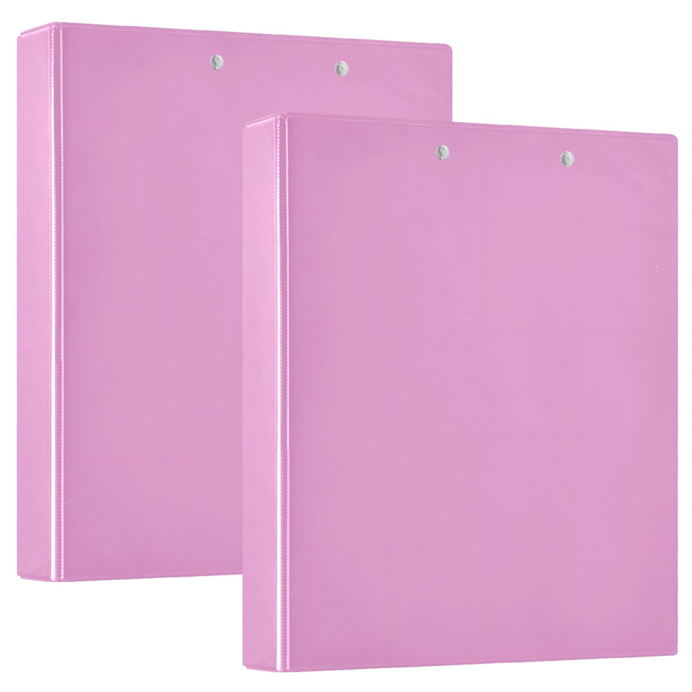 joogoo Light Pink Background Hardcover 3 Ring Binder 1.5" Round Rings ...