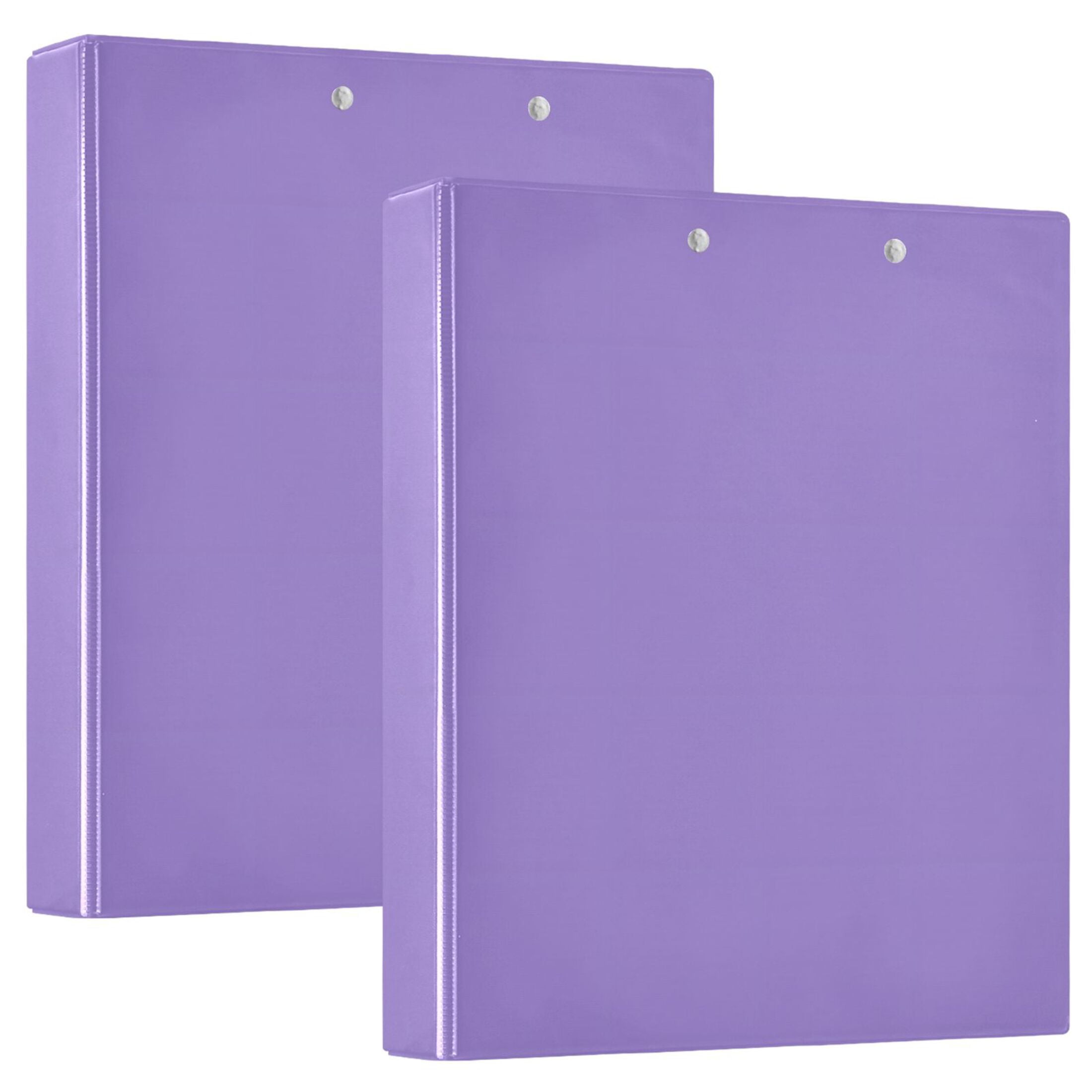 joogoo Light Purple Hardcover 3 Ring Binder 1.5" Round Rings Interior ...