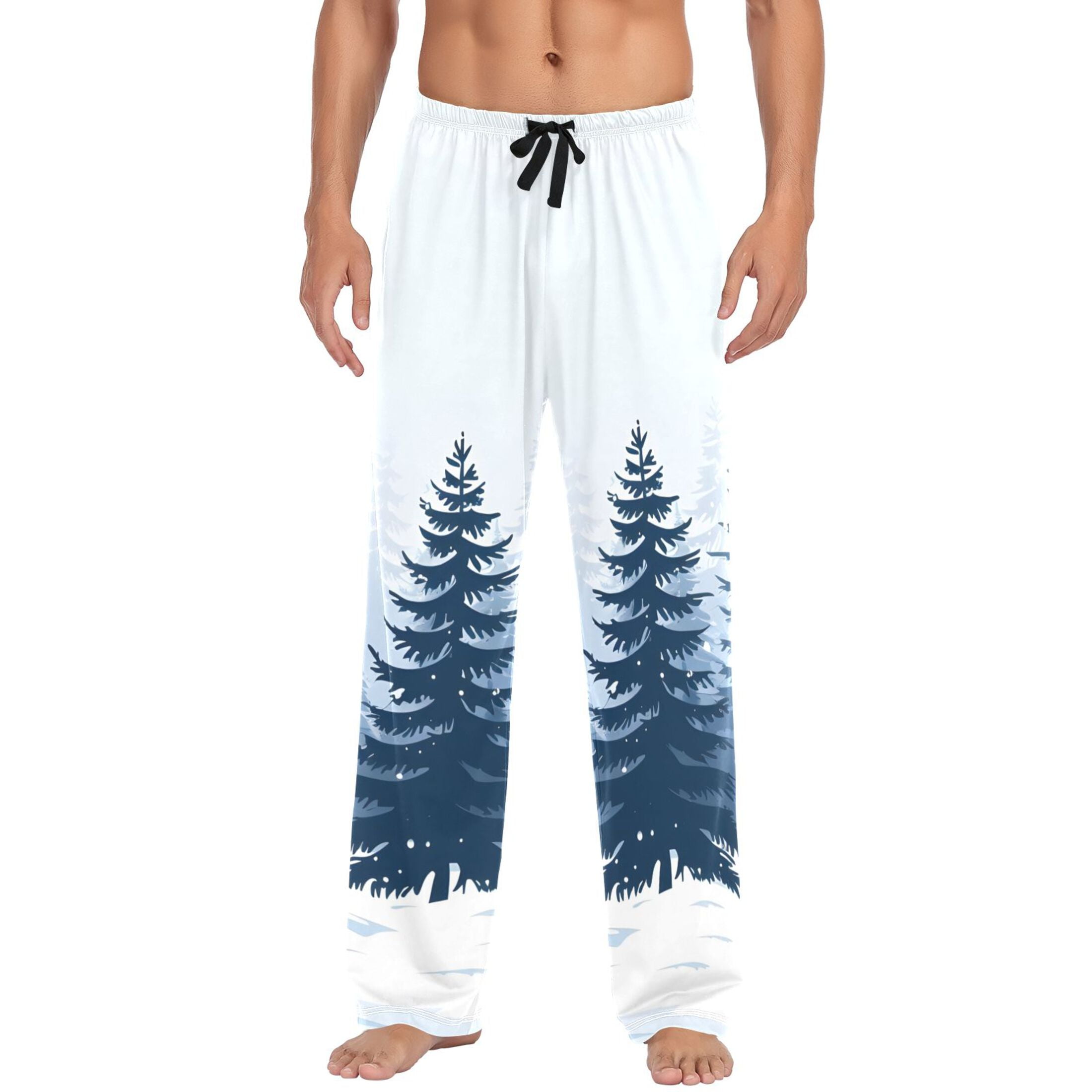 joogoo Men's Pajama Pants Trees Forest Landscape Cotton Long Sleepwear ...