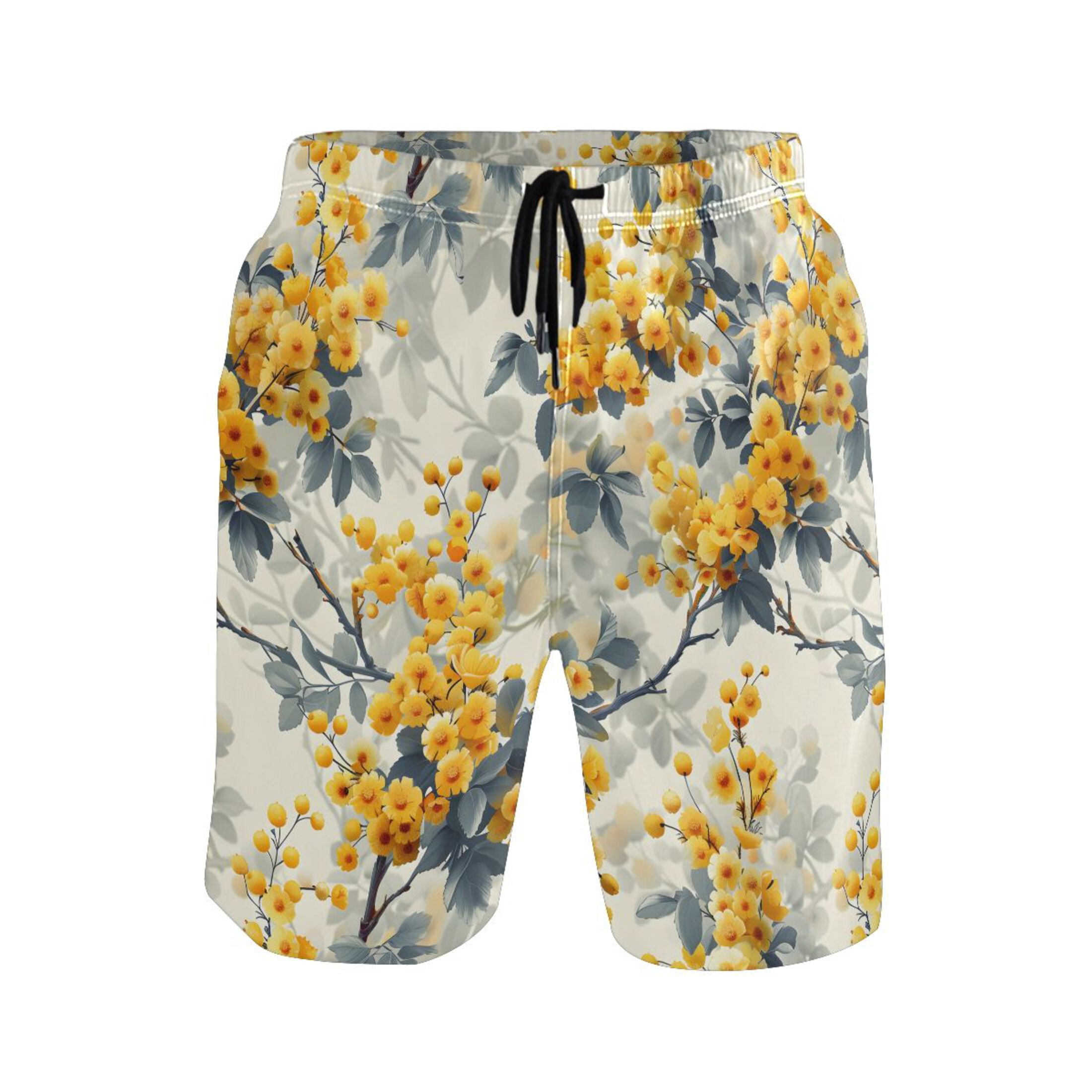 joogoo Men's Swim Trunks Fruit Flower Beach Shorts with Pockets L ...