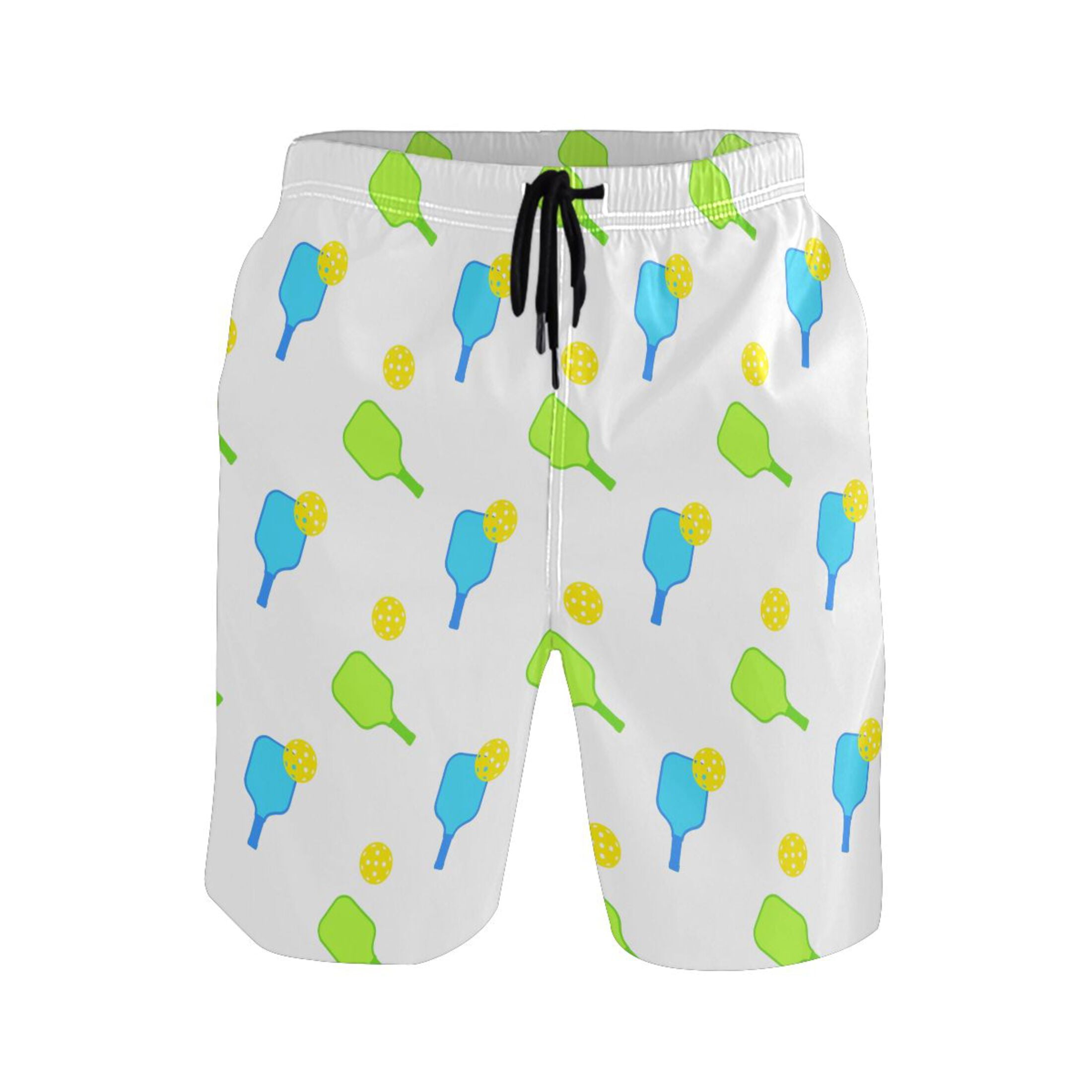 joogoo Men's Swim Trunks Pickle Balls Beach Shorts with Pockets M ...