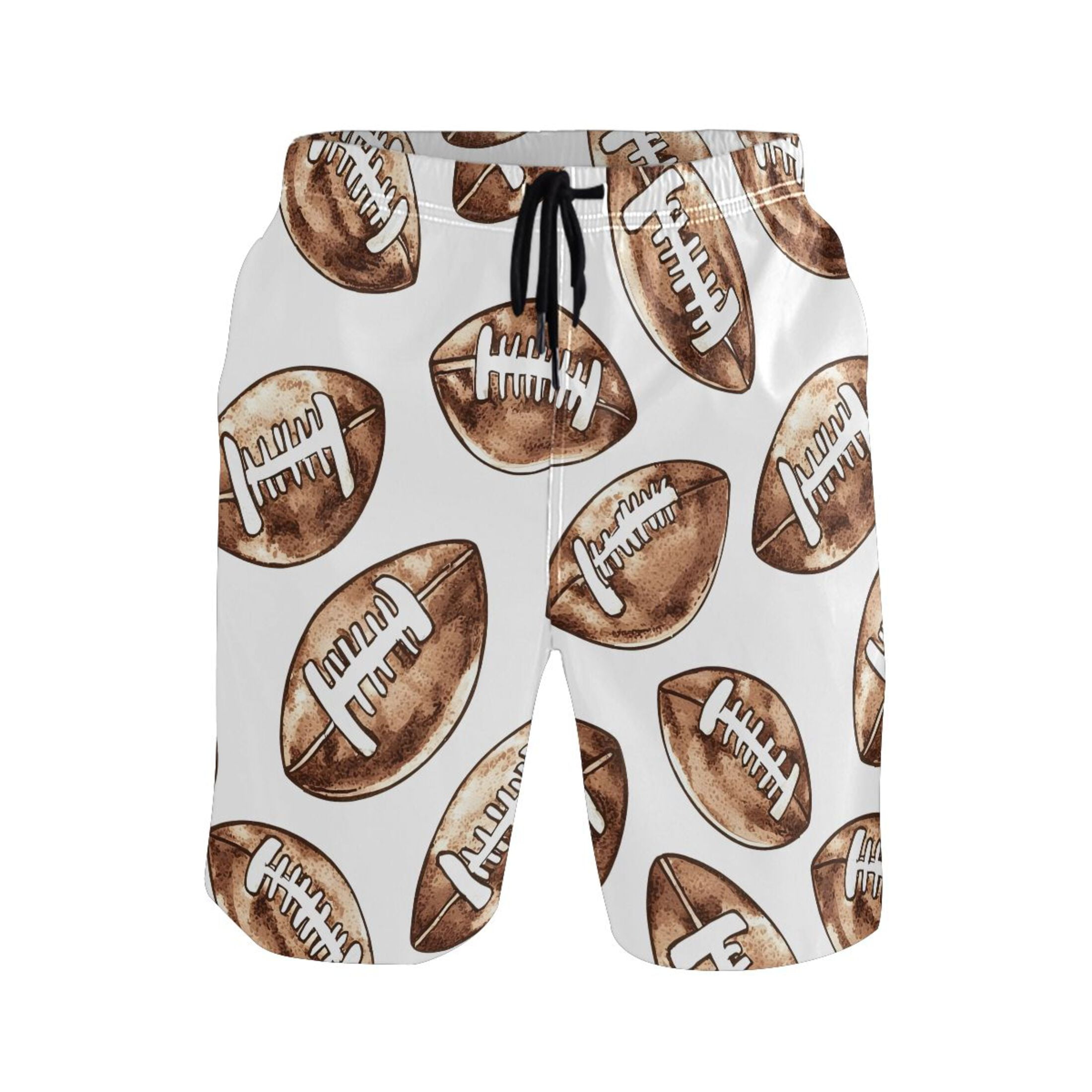 joogoo Men's Swim Trunks Retro Football Beach Shorts with Pockets S ...