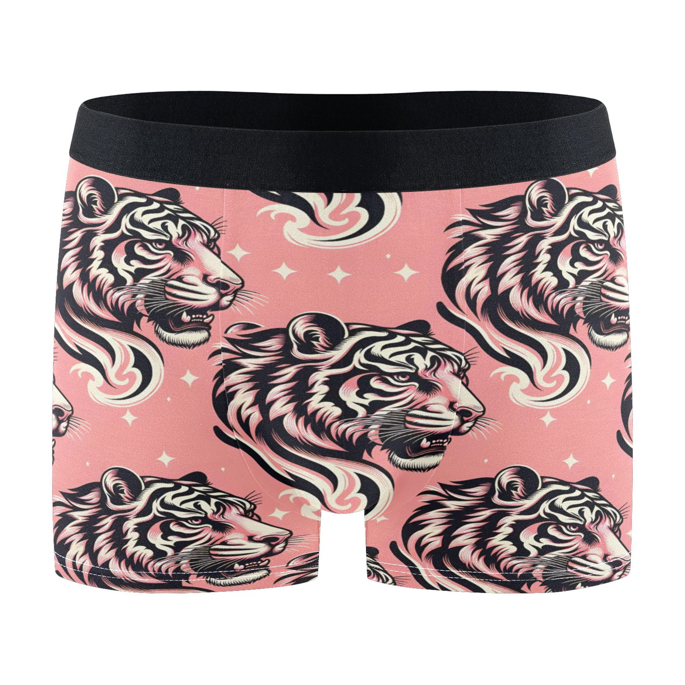 joogoo Mens Boxer Briefs Cool Tiger Soft Underwear Stretch Trunks L ...
