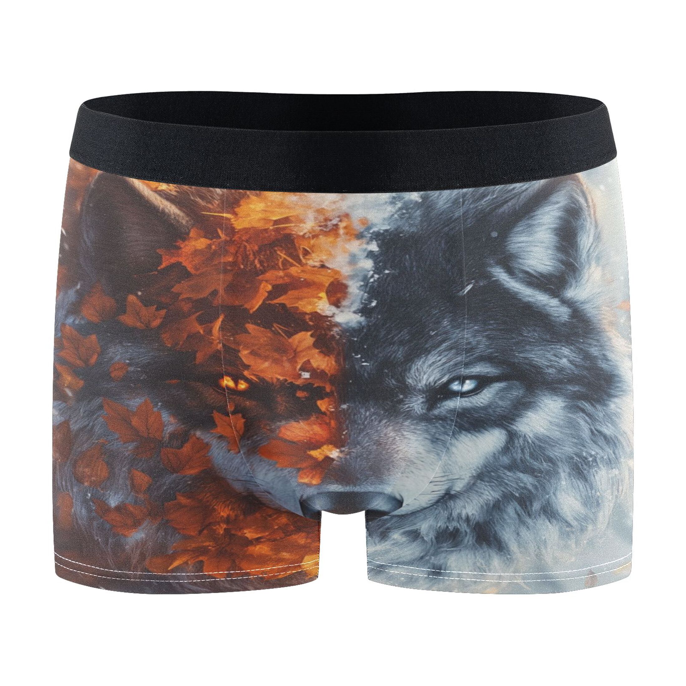joogoo Mens Boxer Briefs Cool Winter Wolf Soft Underwear Stretch Trunks ...