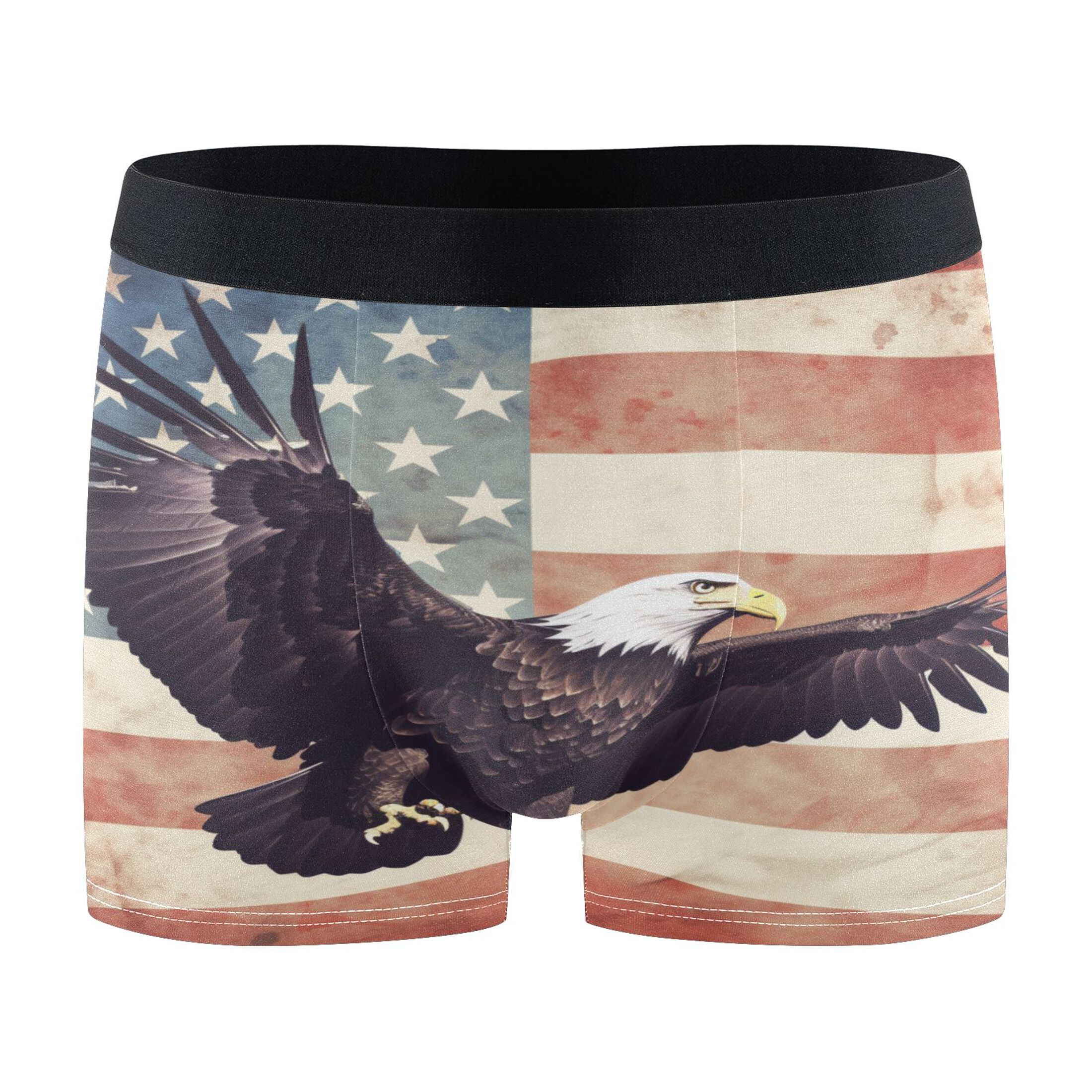 joogoo Mens Boxer Briefs Eagle and Flag Soft Underwear Stretch Trunks ...