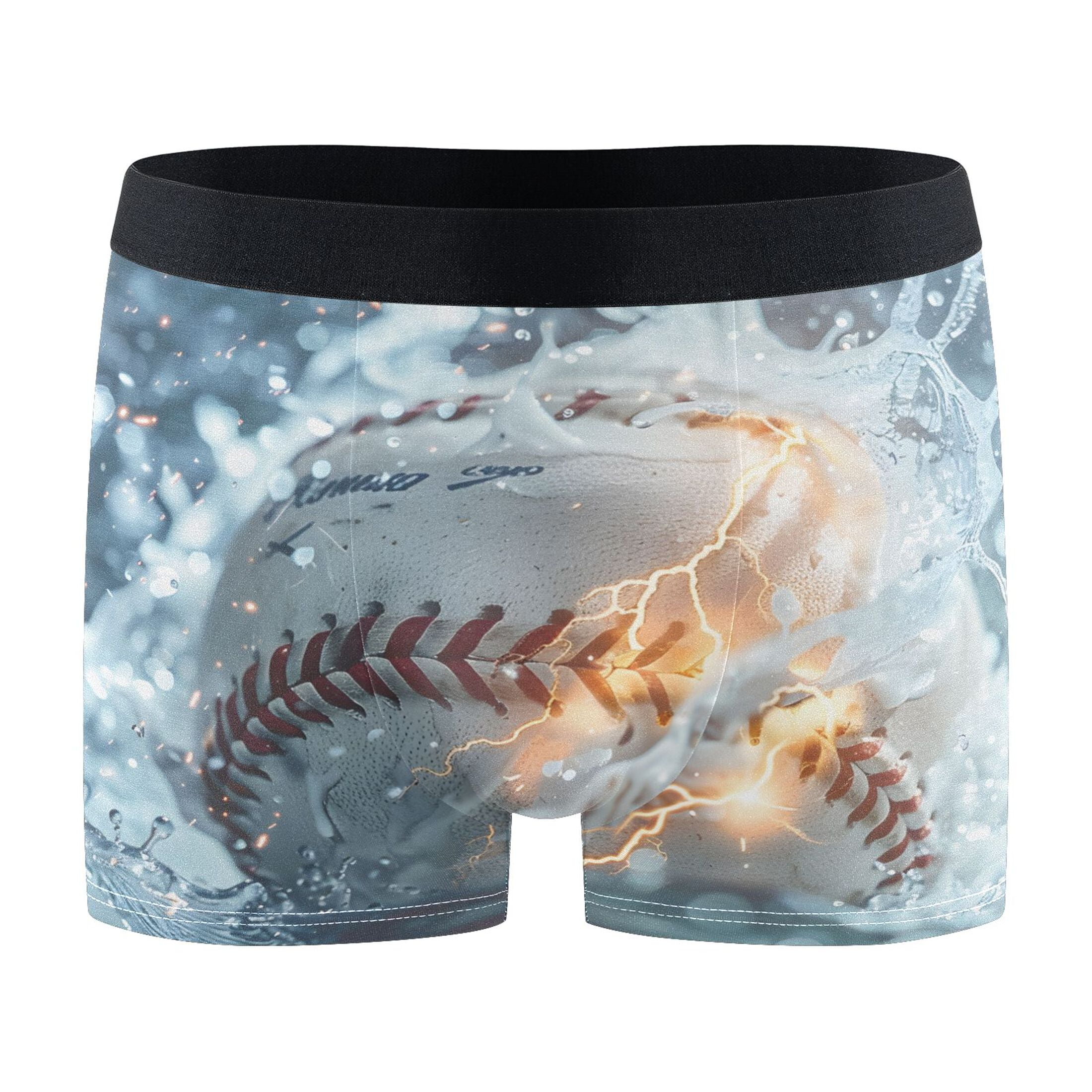 joogoo Mens Boxer Briefs Fire Baseball Water Soft Underwear Stretch ...