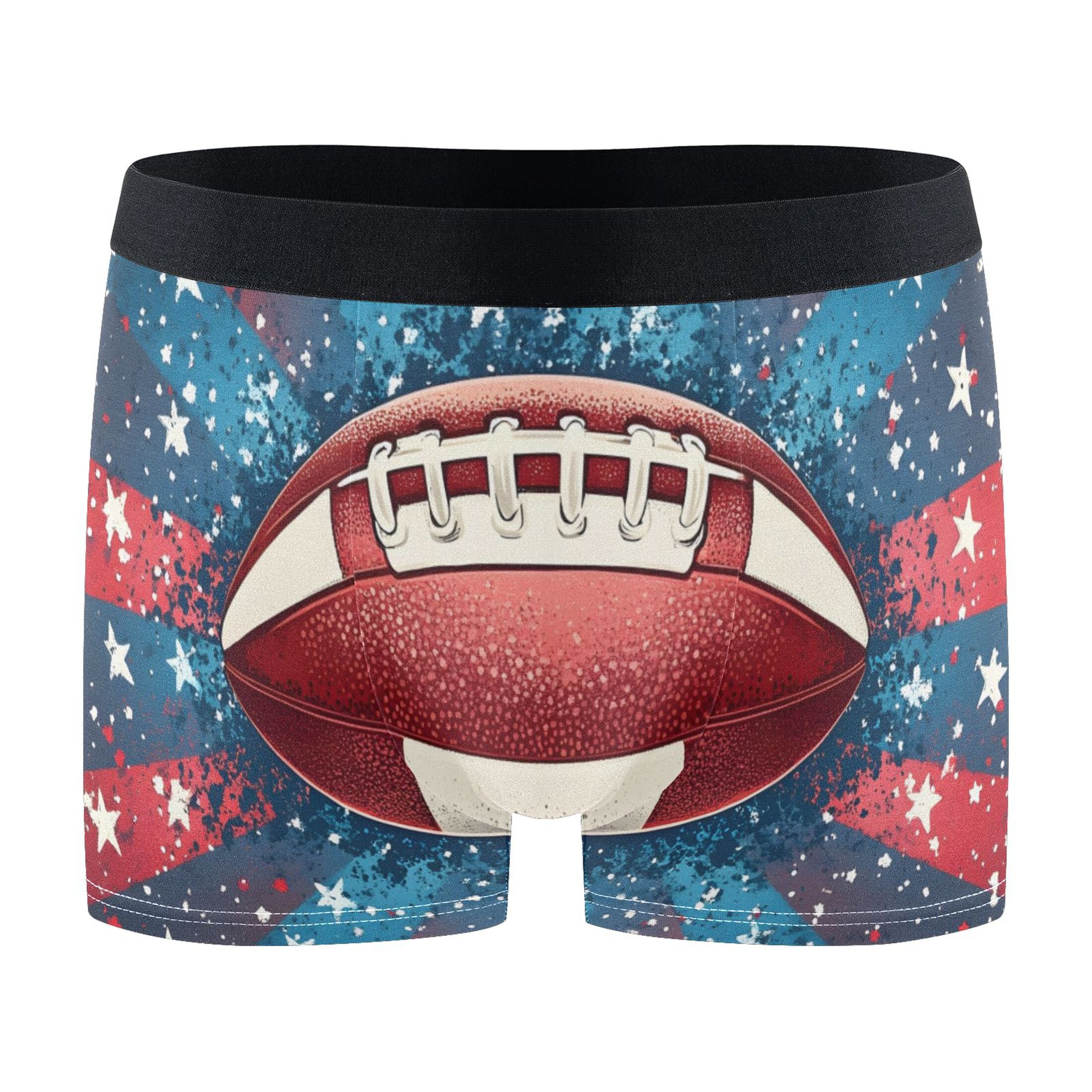 joogoo Mens Boxer Briefs Football on Flag Soft Underwear Stretch Trunks ...
