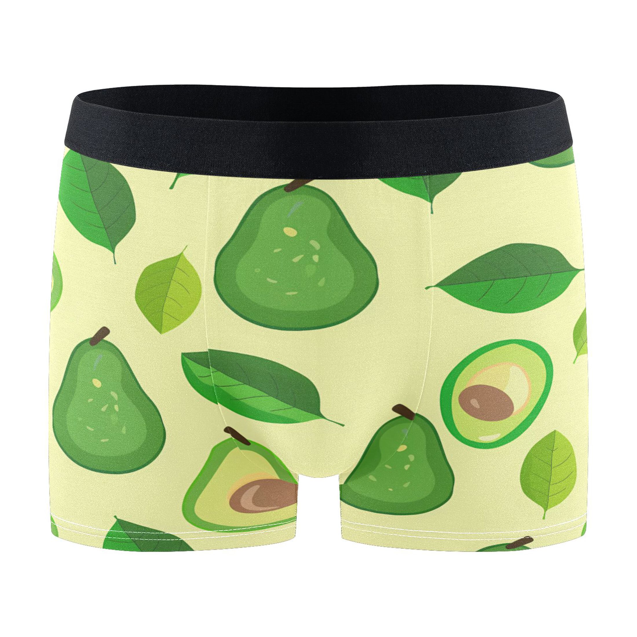 joogoo Mens Boxer Briefs Green Avocado Soft Underwear Stretch Trunks ...