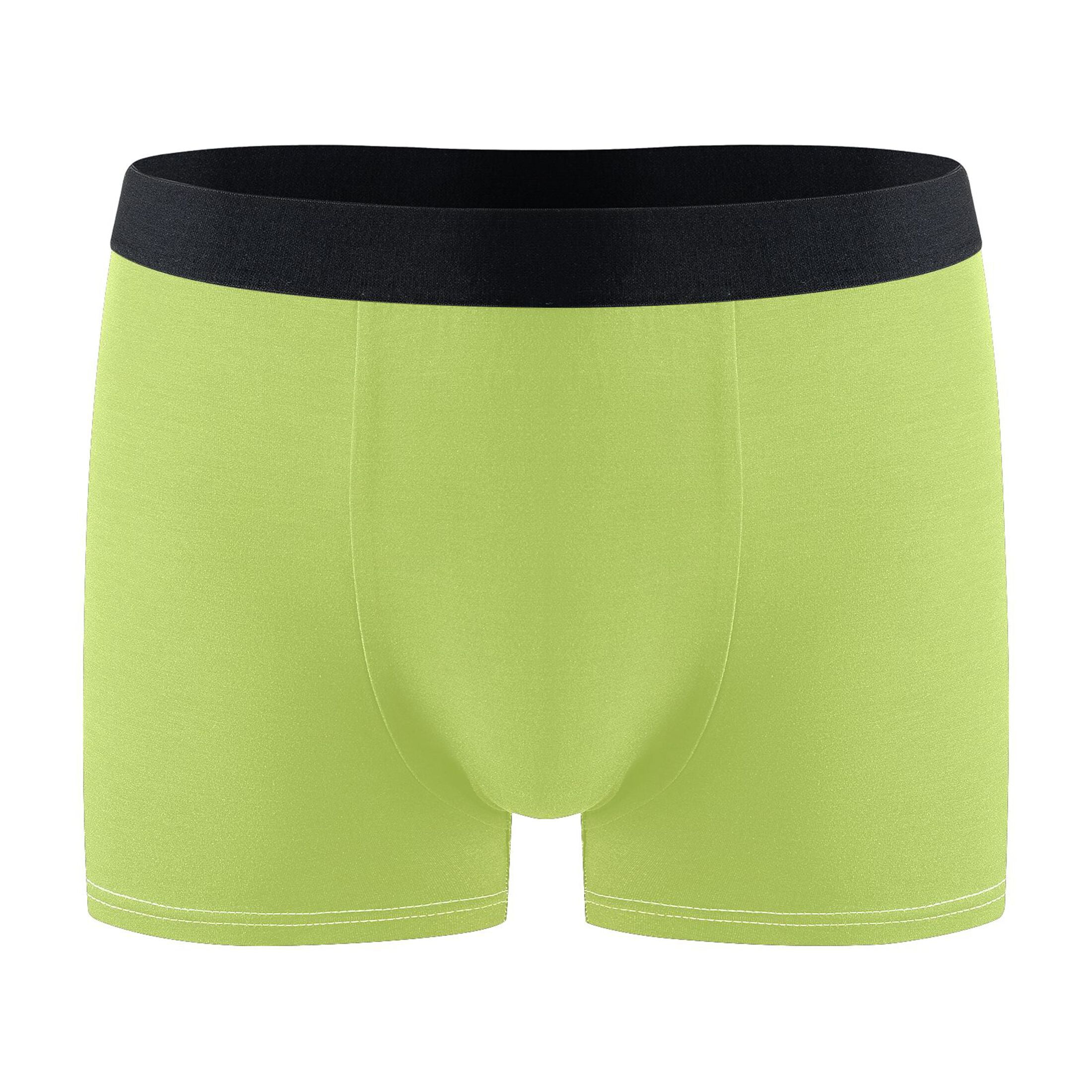joogoo Mens Boxer Briefs Green Pattern Soft Underwear Stretch Trunks M ...