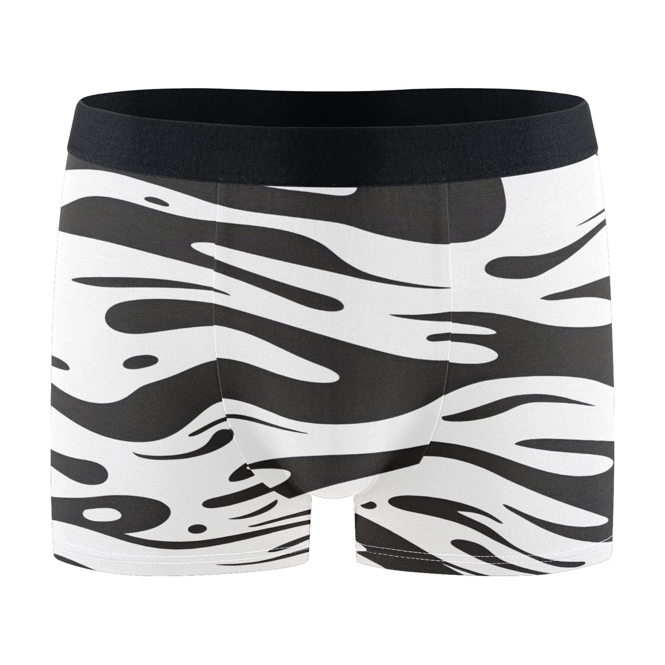 joogoo Mens Boxer Briefs Liquid Wave Pattern Soft Underwear Stretch ...