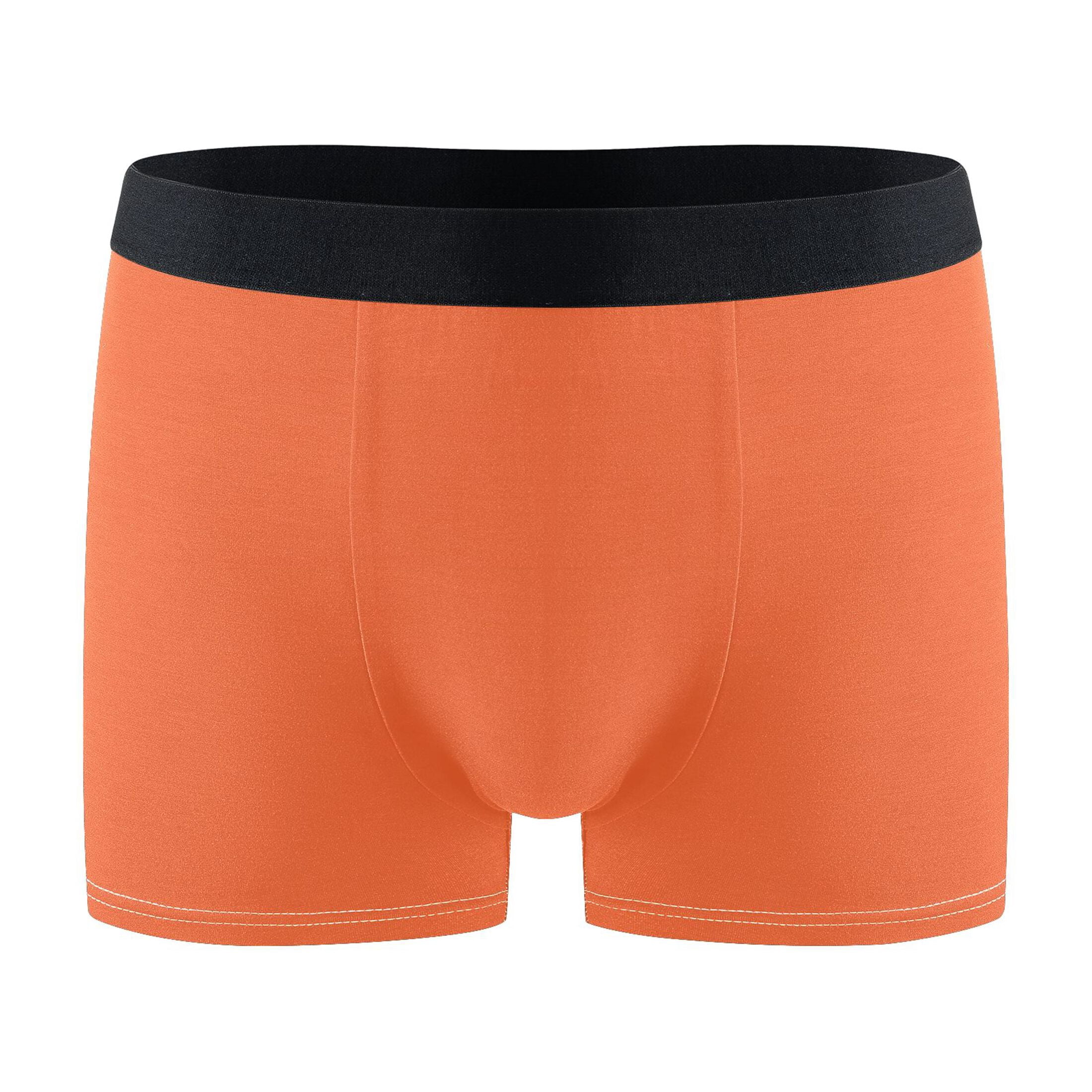 joogoo Mens Boxer Briefs Orange Background Soft Underwear Stretch ...