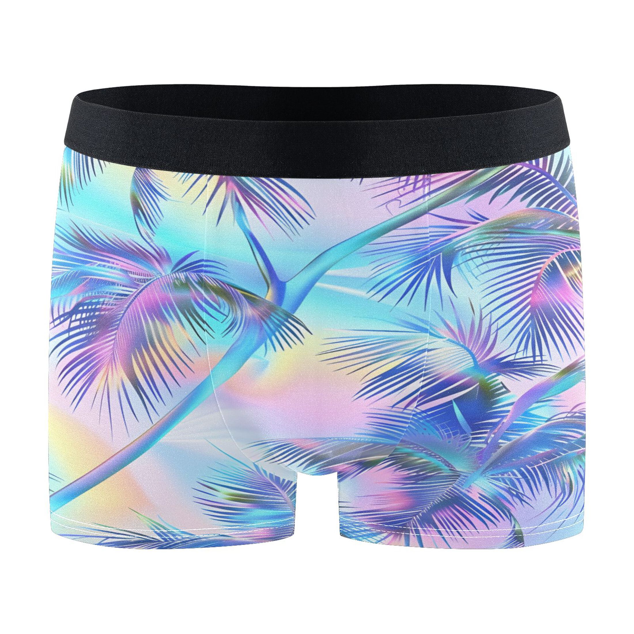 joogoo Mens Boxer Briefs Rainbow Pattern Plam Trees Soft Underwear ...