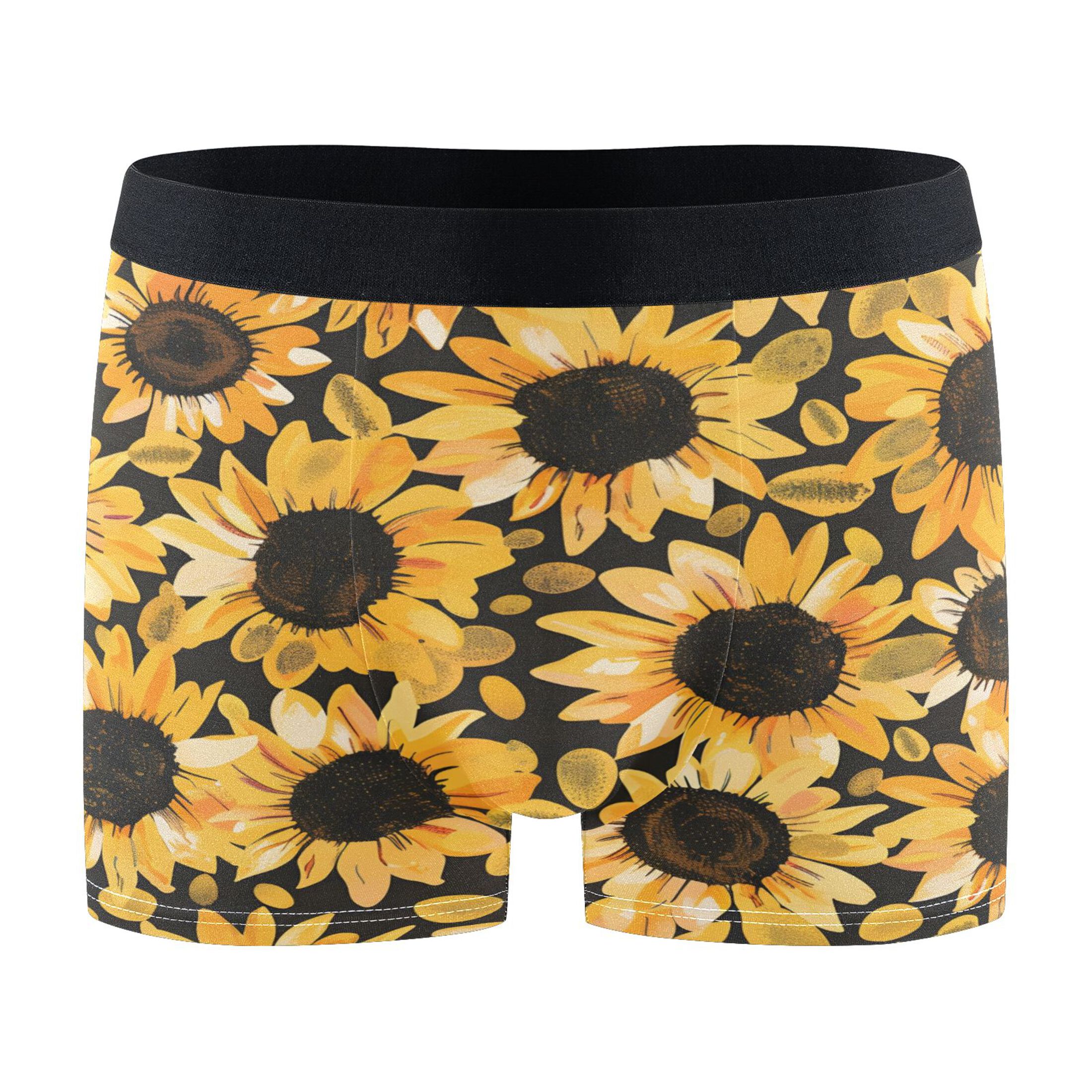 joogoo Mens Boxer Briefs Sunflowers Soft Underwear Stretch Trunks M ...