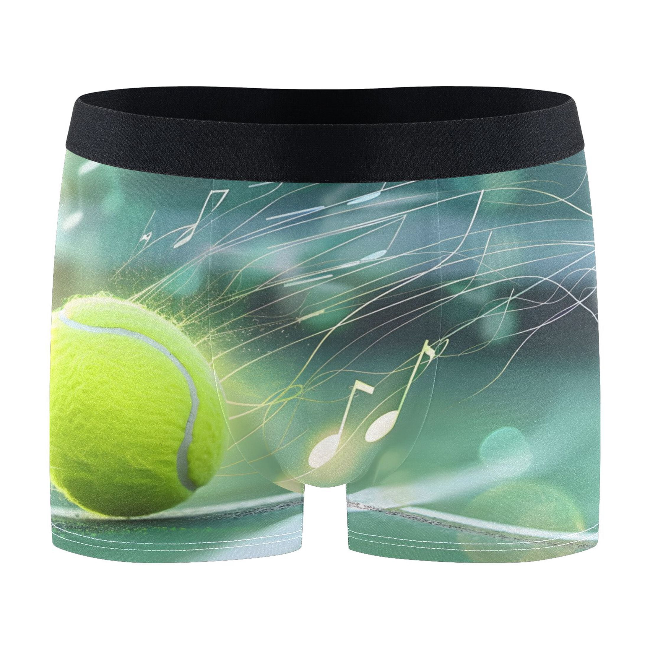 joogoo Mens Boxer Briefs Tennis Ball Notes Soft Underwear Stretch ...