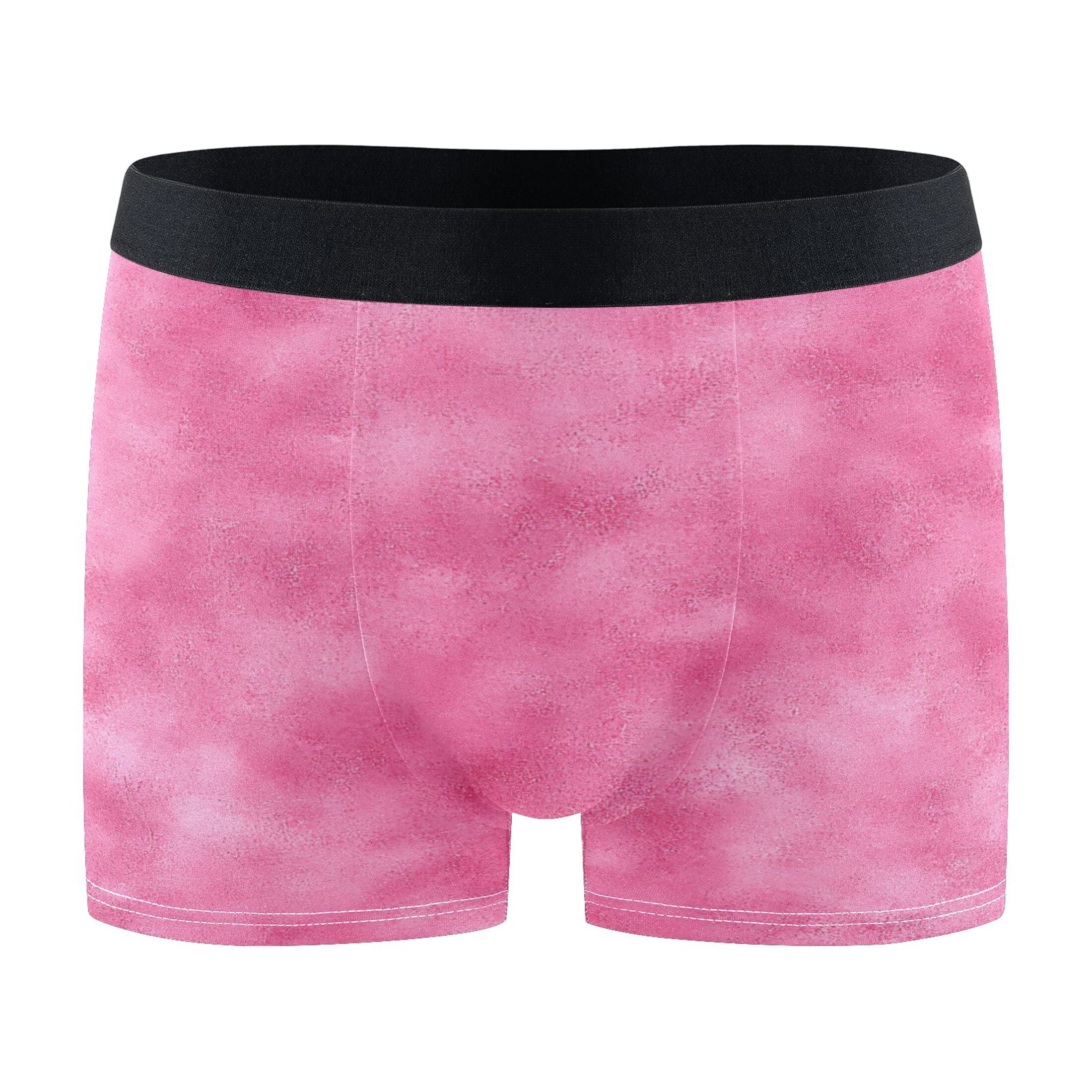 joogoo Mens Boxer Briefs Tie Dye Pink Pattern Soft Underwear Stretch ...