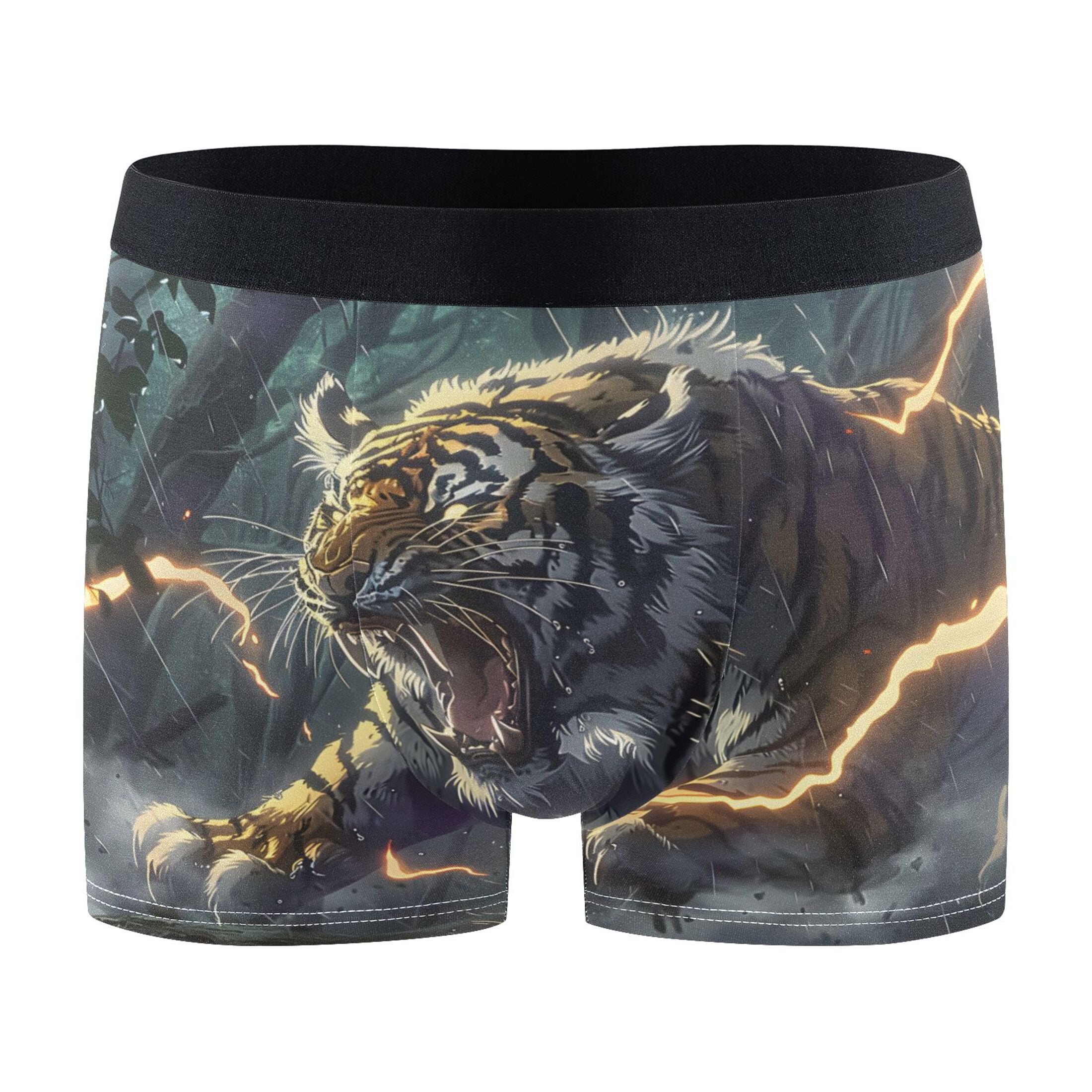 joogoo Mens Boxer Briefs Tiger at Forest Soft Underwear Stretch Trunks ...