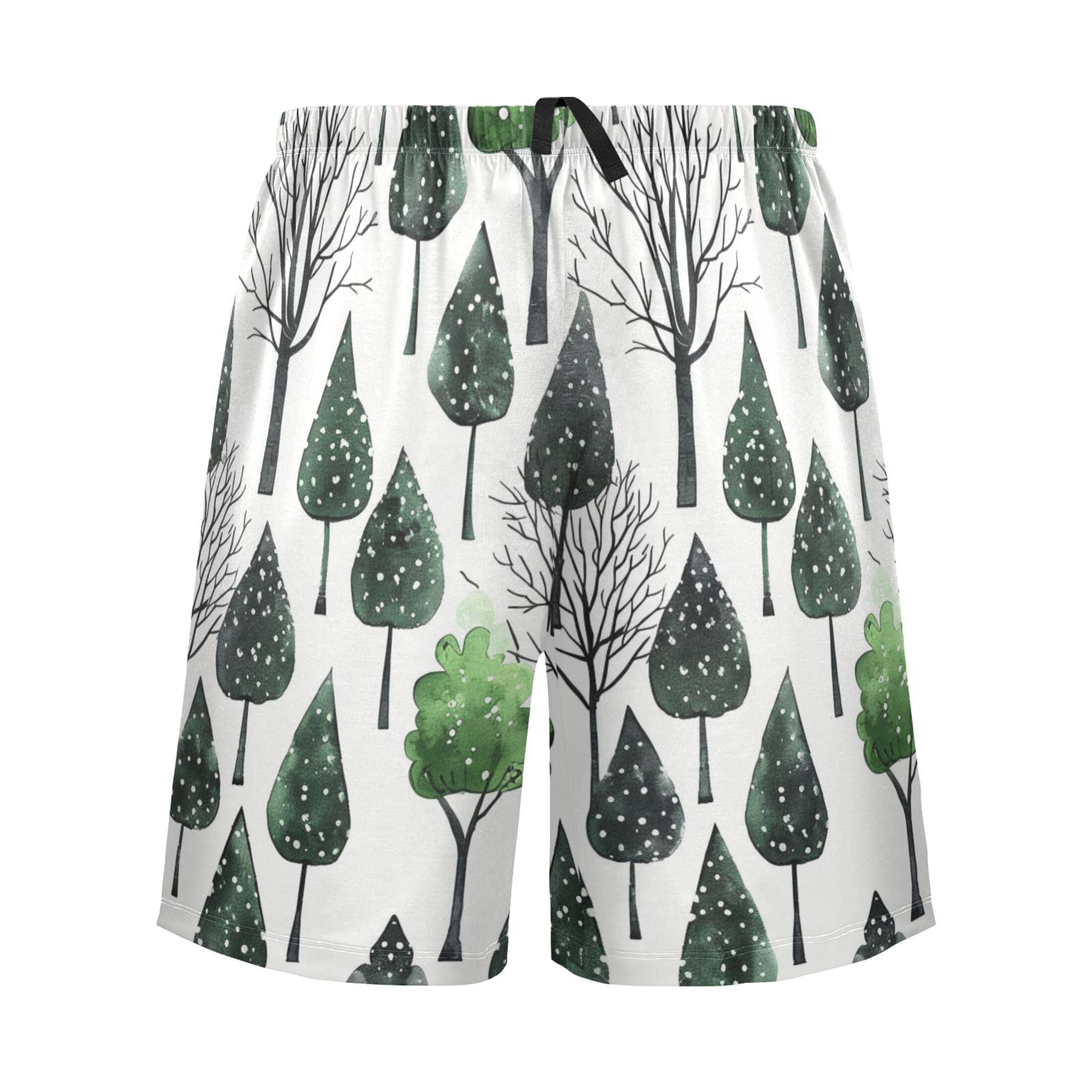joogoo Mens Swim Trunks Christmas Trees with Snow Beach Shorts ...