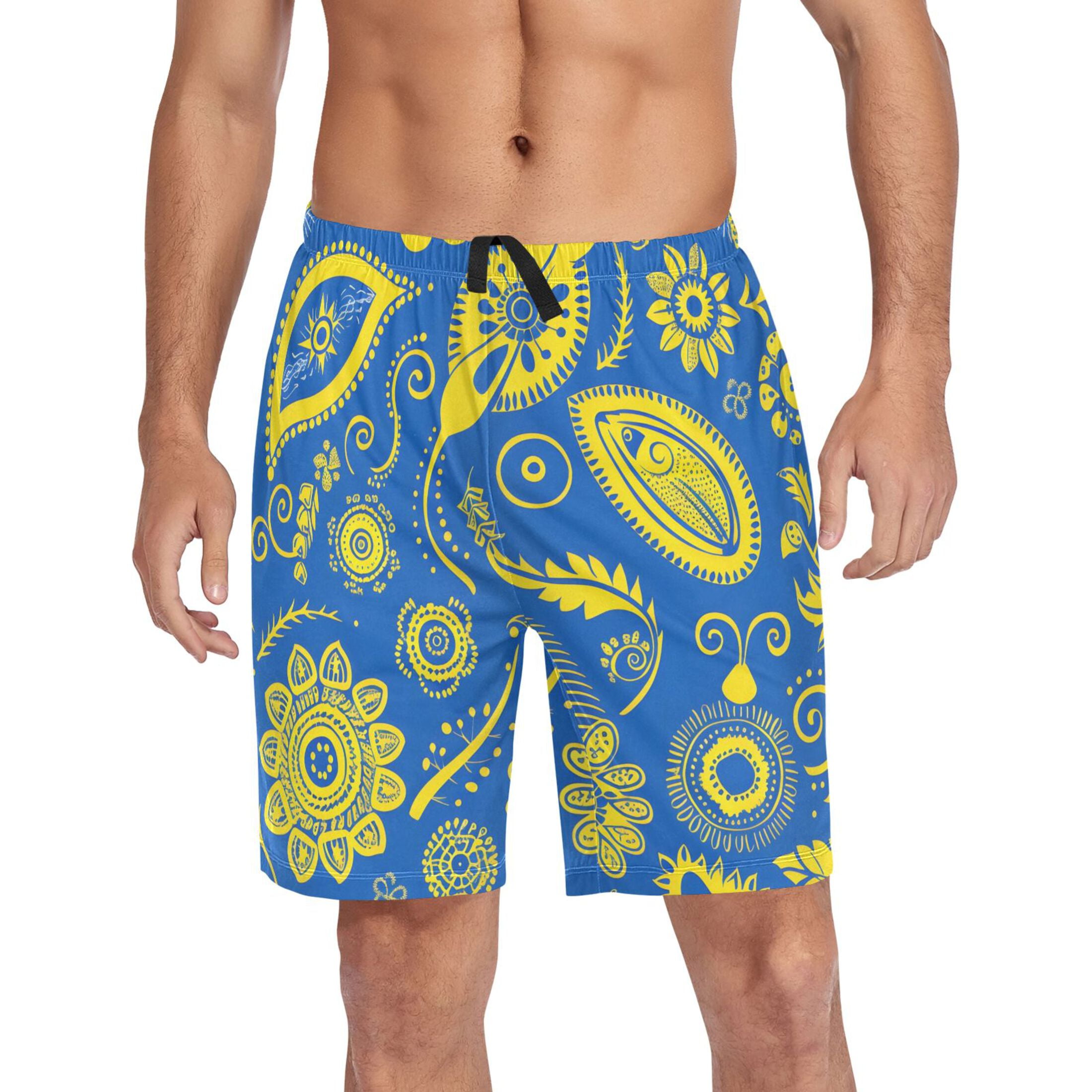 joogoo Mens Swim Trunks Plant and Flower Beach Shorts Drawstring ...