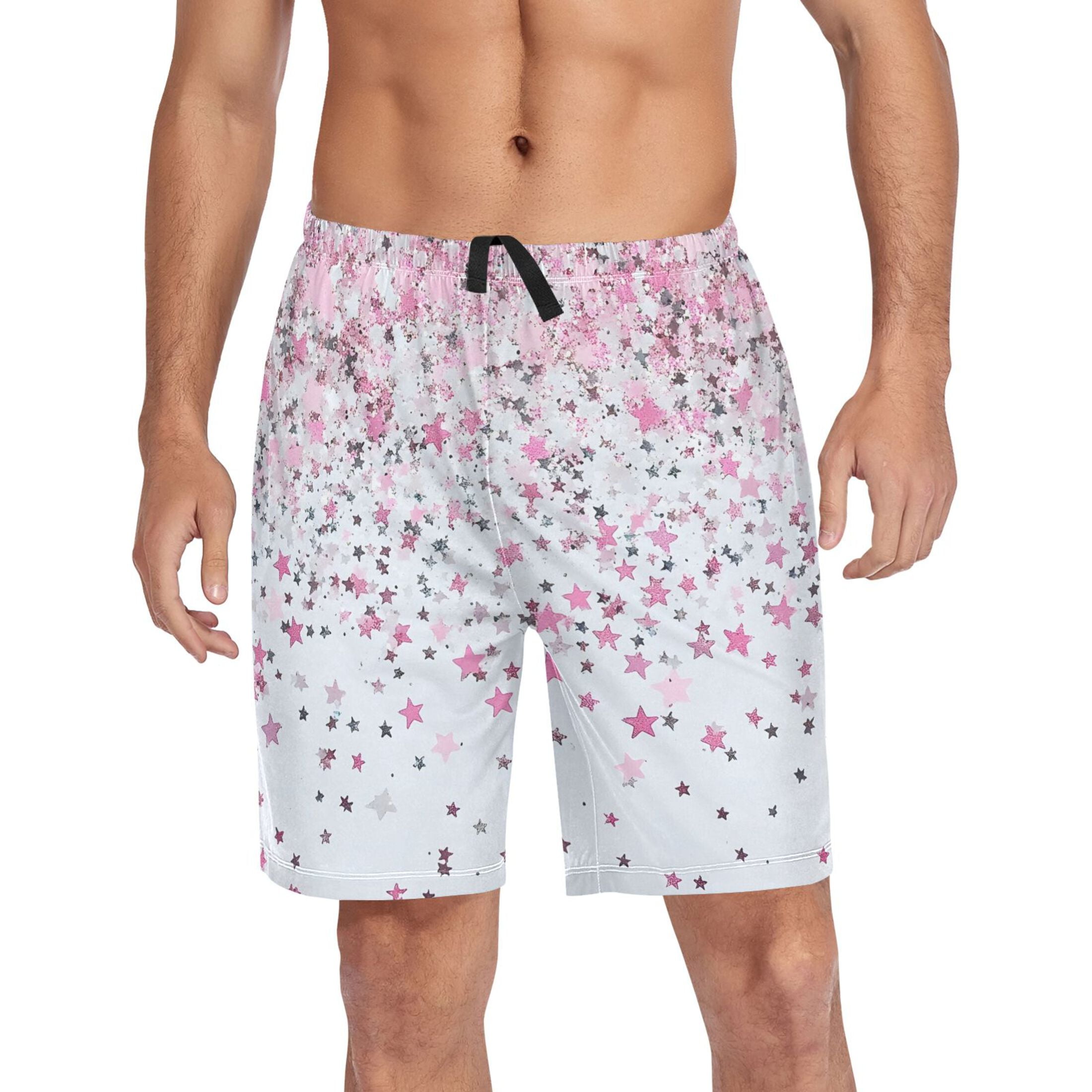 joogoo Mens Swim Trunks Stars Falling Beach Shorts Drawstring Elastic ...