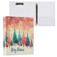 joogoo Merry Christmas Snowflakes Hardcover 3 Ring Binder 1.5" Round ...