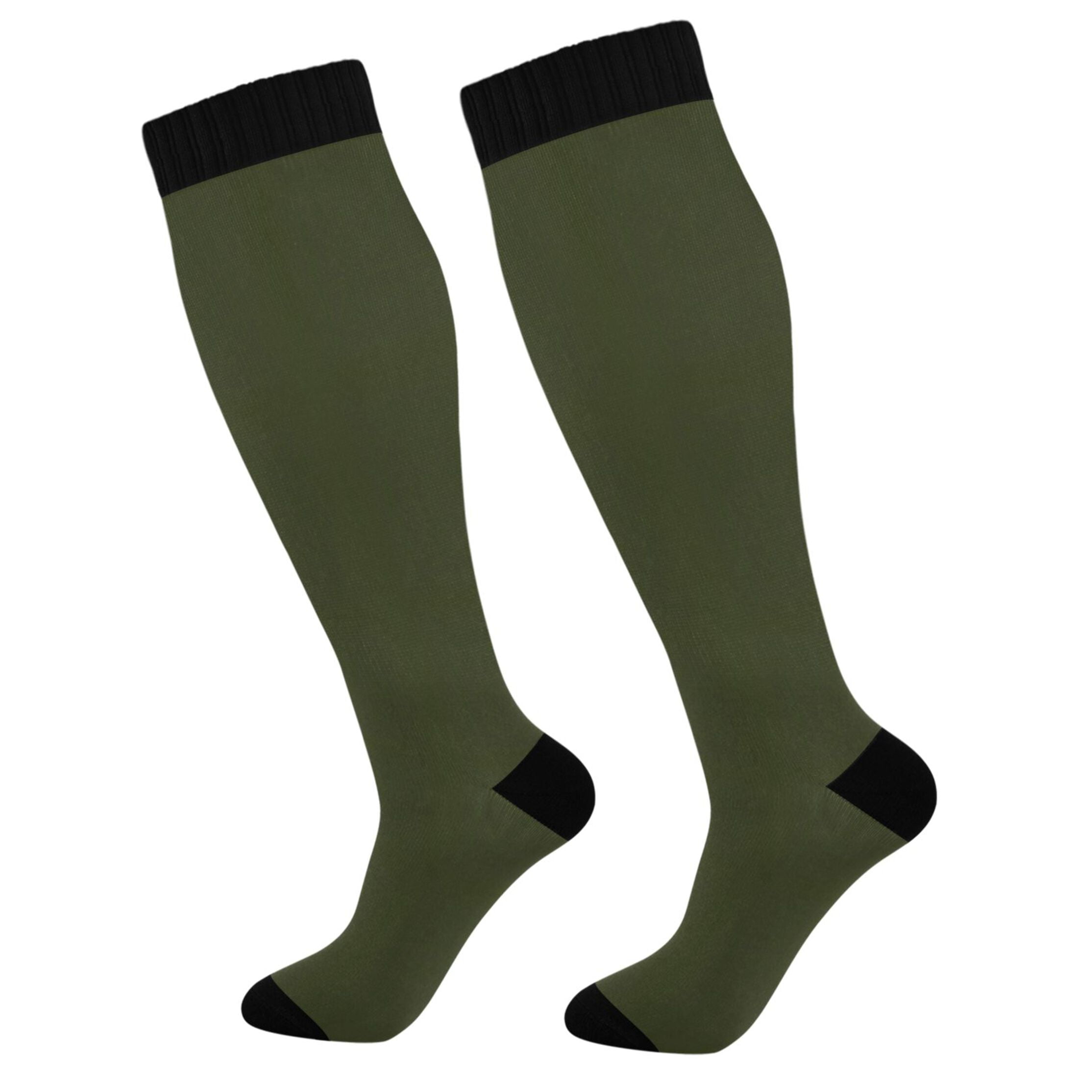 joogoo Olive Green Solid Long Socks Women Men Knee High Sock - Walmart.com