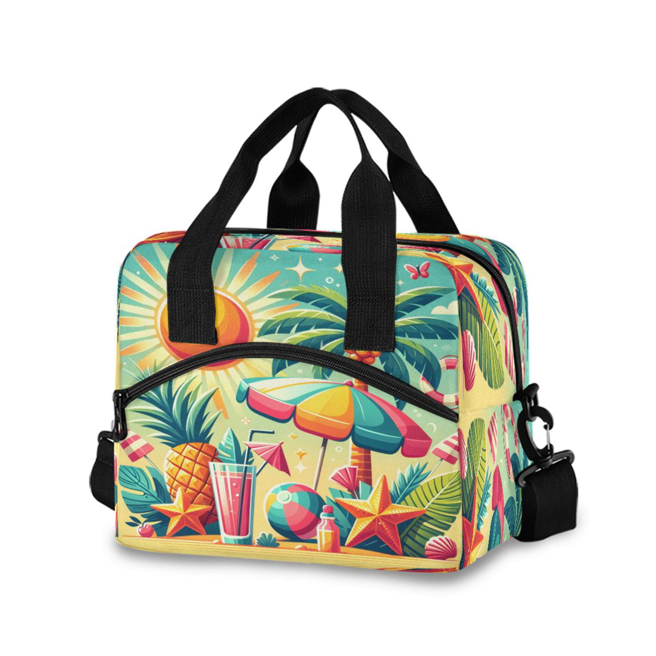 joogoo Palm Tree in Summer Insulated Lunch Bags Reusable Cooler Box ...
