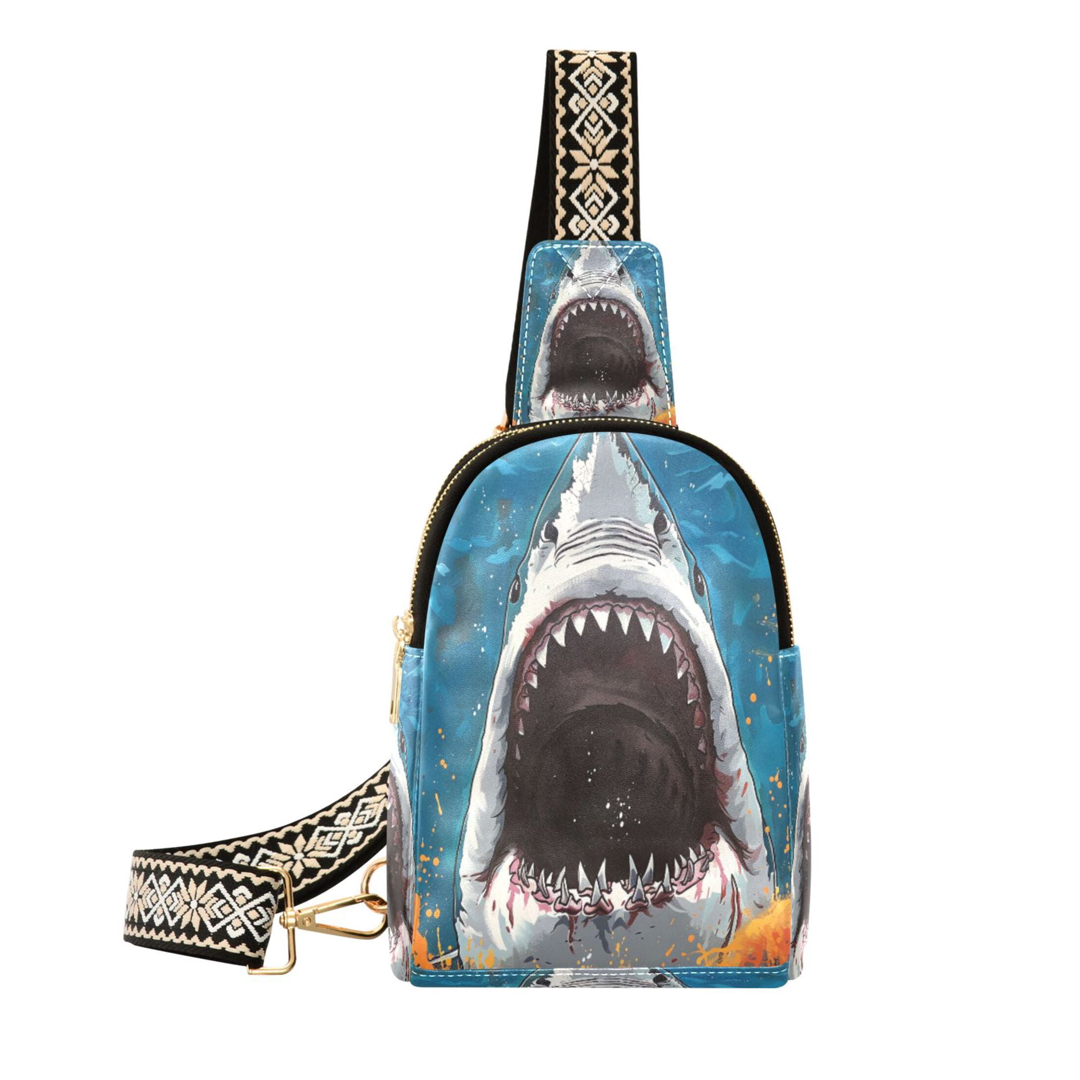joogoo Shark Big Mouth Sling Backpack Crossbody Shoulder Bags Waist ...