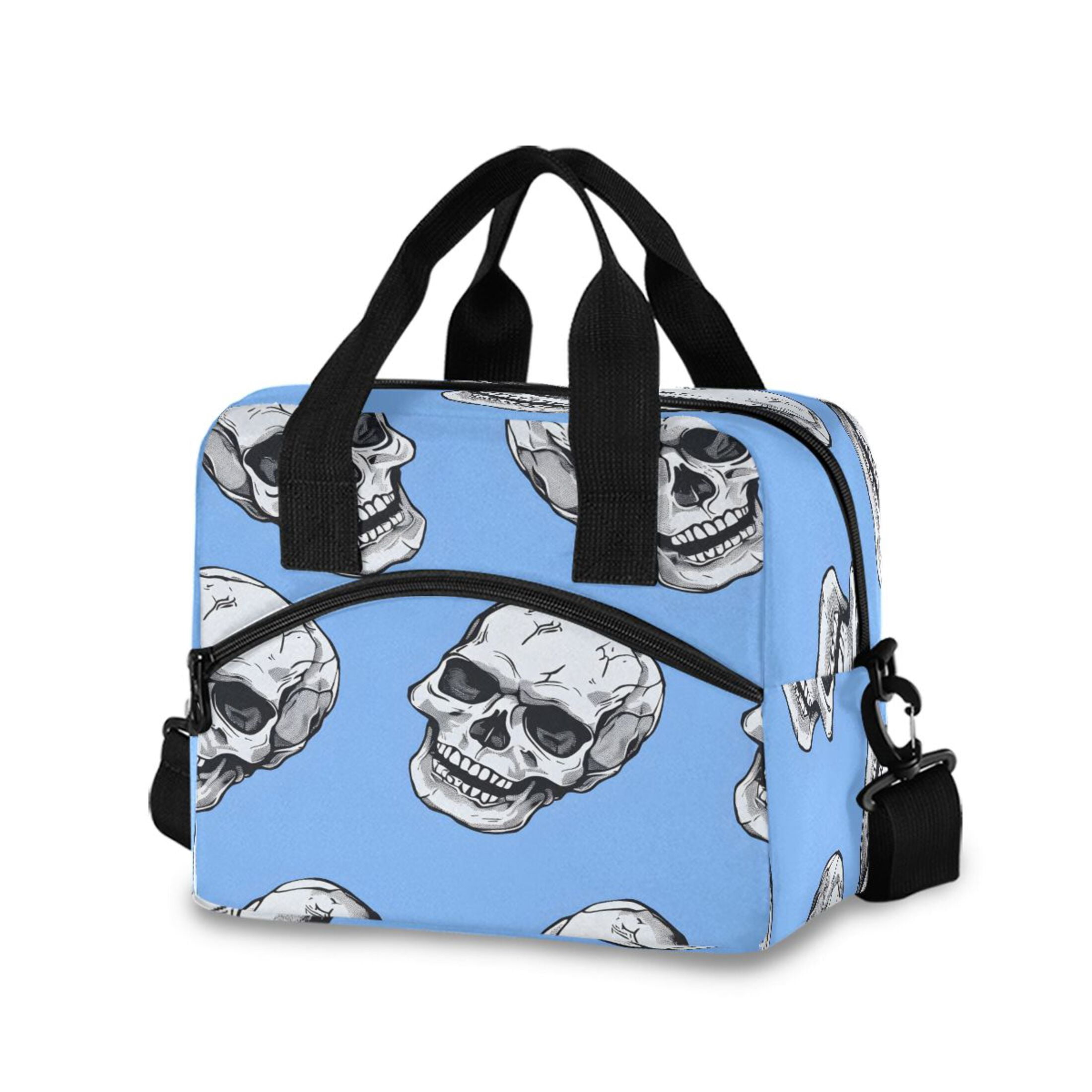 joogoo Skeleton Skull Head Insulated Lunch Bags Reusable Cooler Box ...