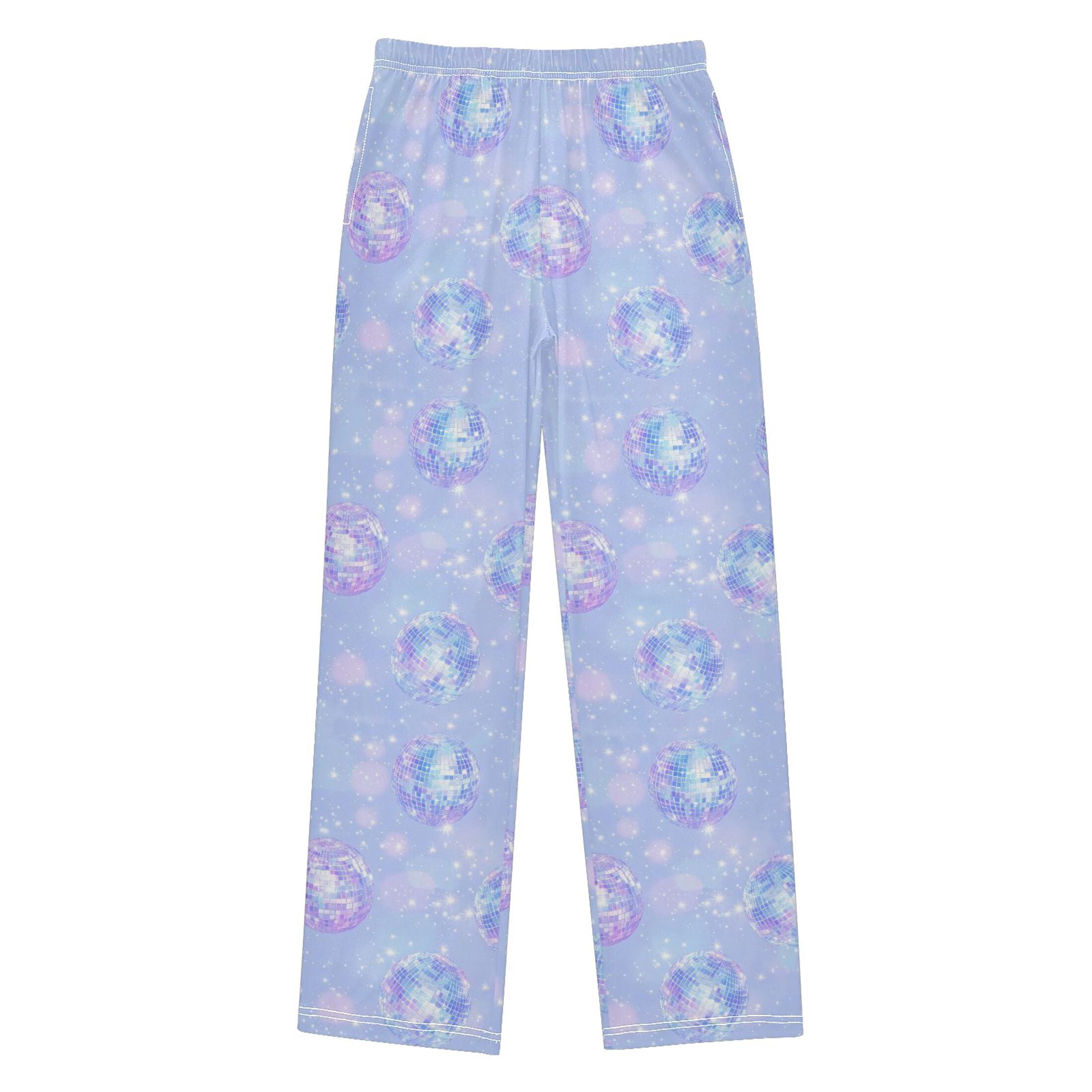 joogoo Sparkling Disco Balls Pajama Pants Pj Bottoms Sleepwear Lounge S ...