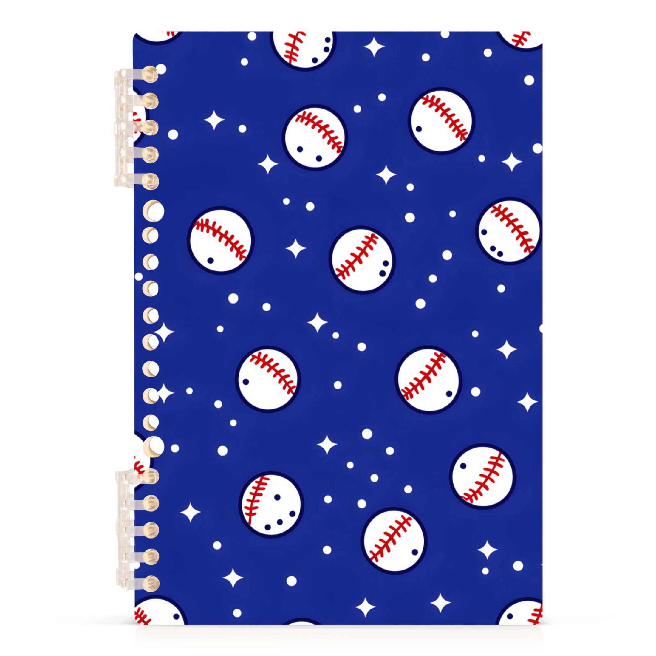 joogoo Spiral Journal Notebook Baseball and Star College Ruled ...