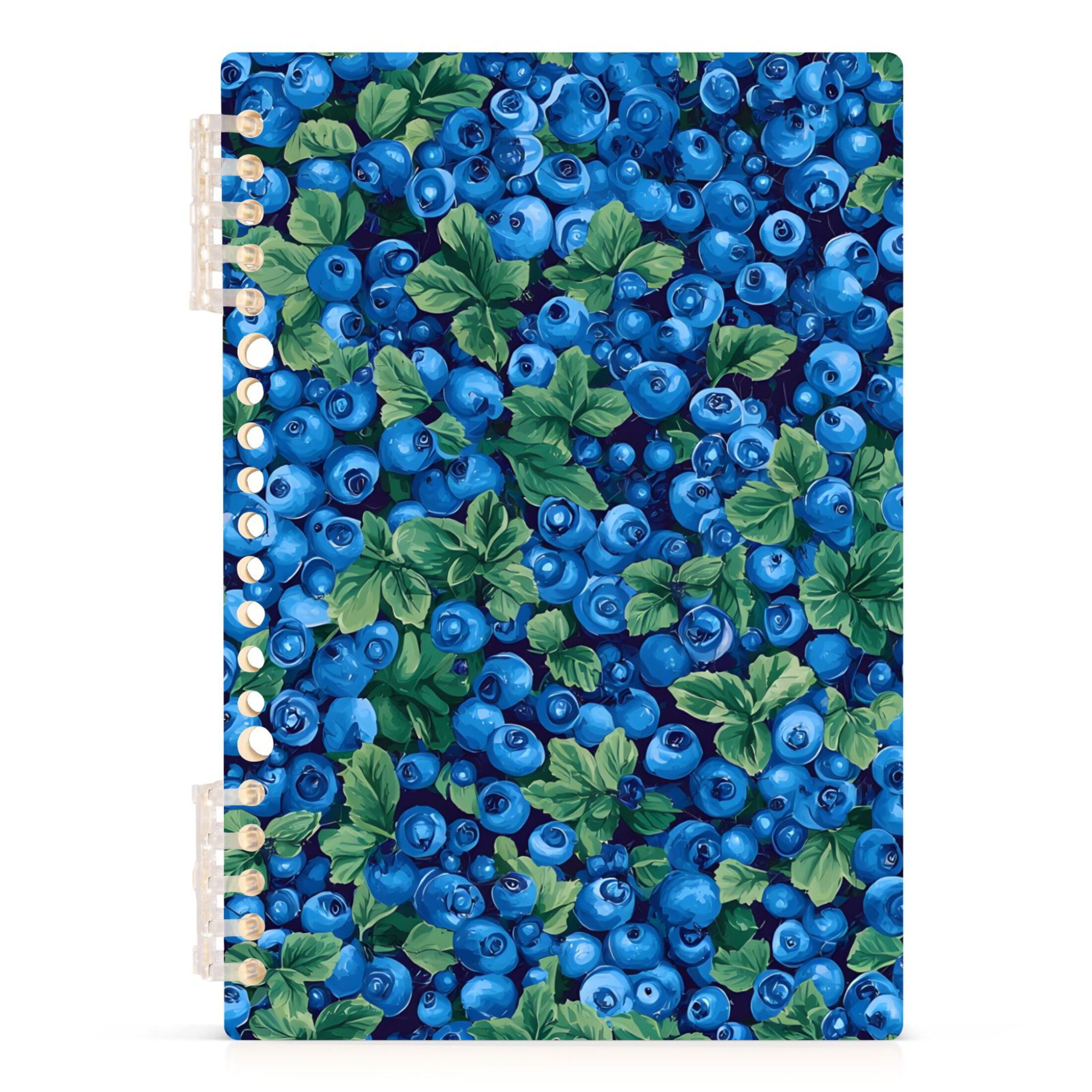 joogoo Spiral Journal Notebook Blueberry and Leaves College Ruled ...