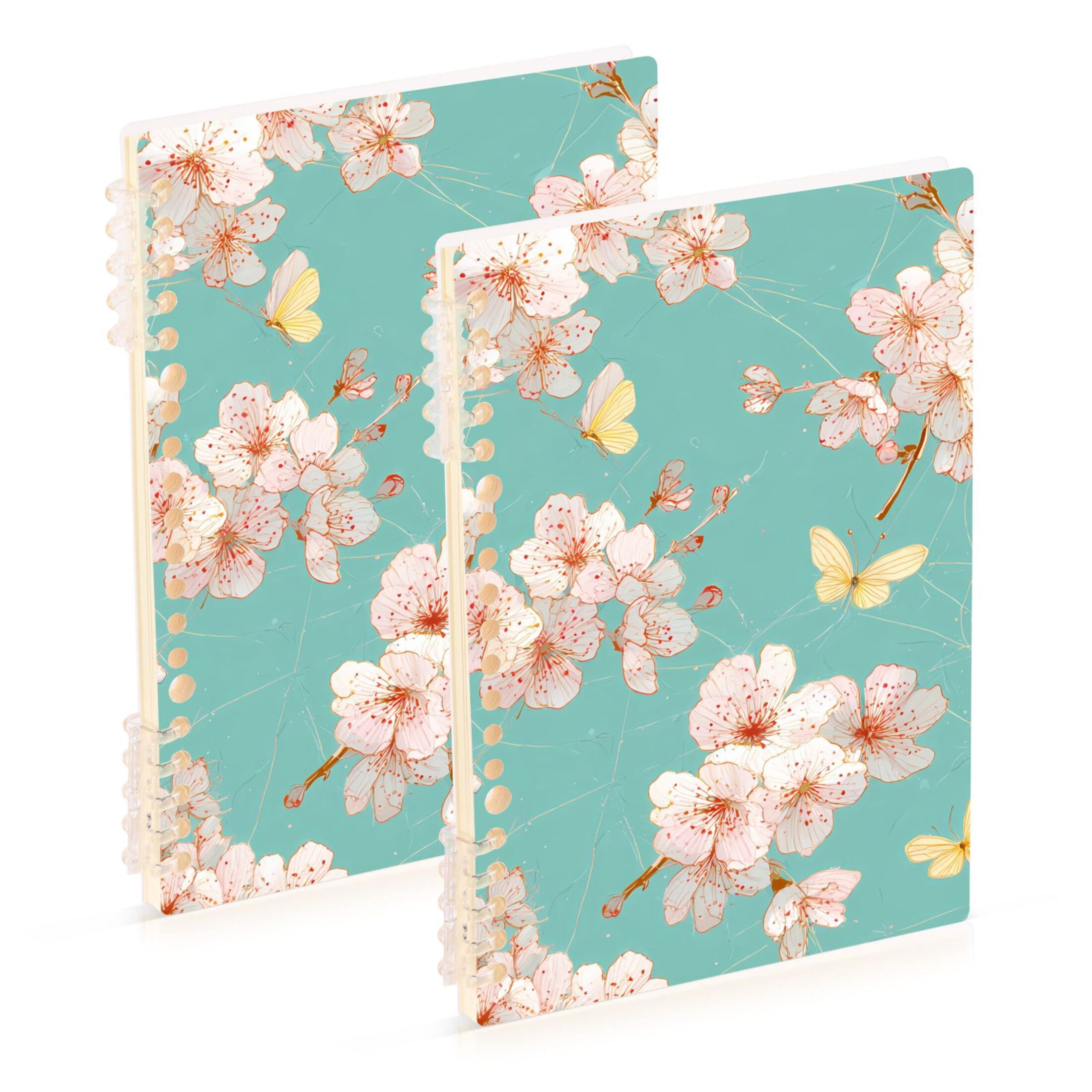 joogoo Spiral Journal Notebook Butterfly Cherry Blossom College Ruled ...