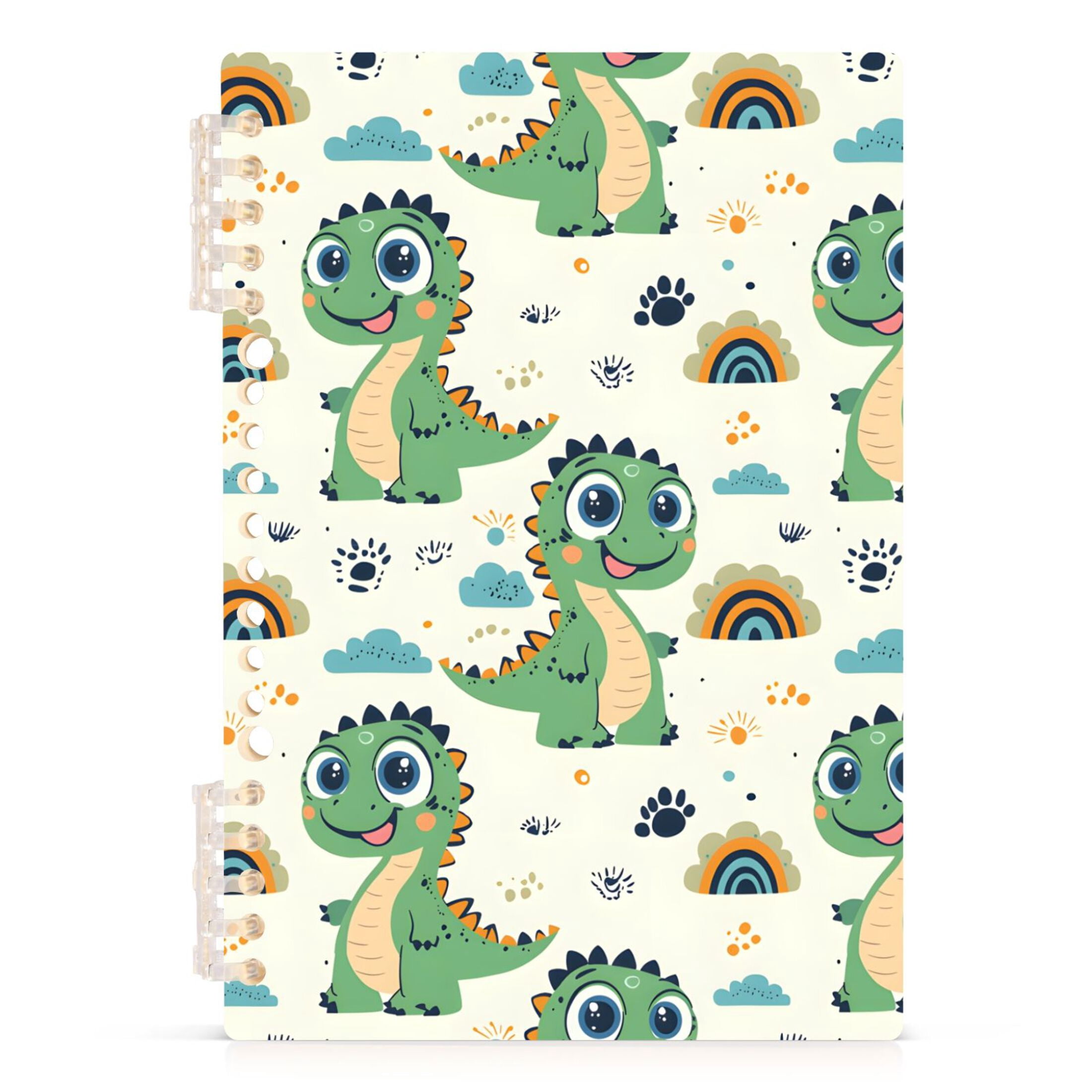 joogoo Spiral Journal Notebook Cartoon Dinosaurs Rainbow College Ruled ...