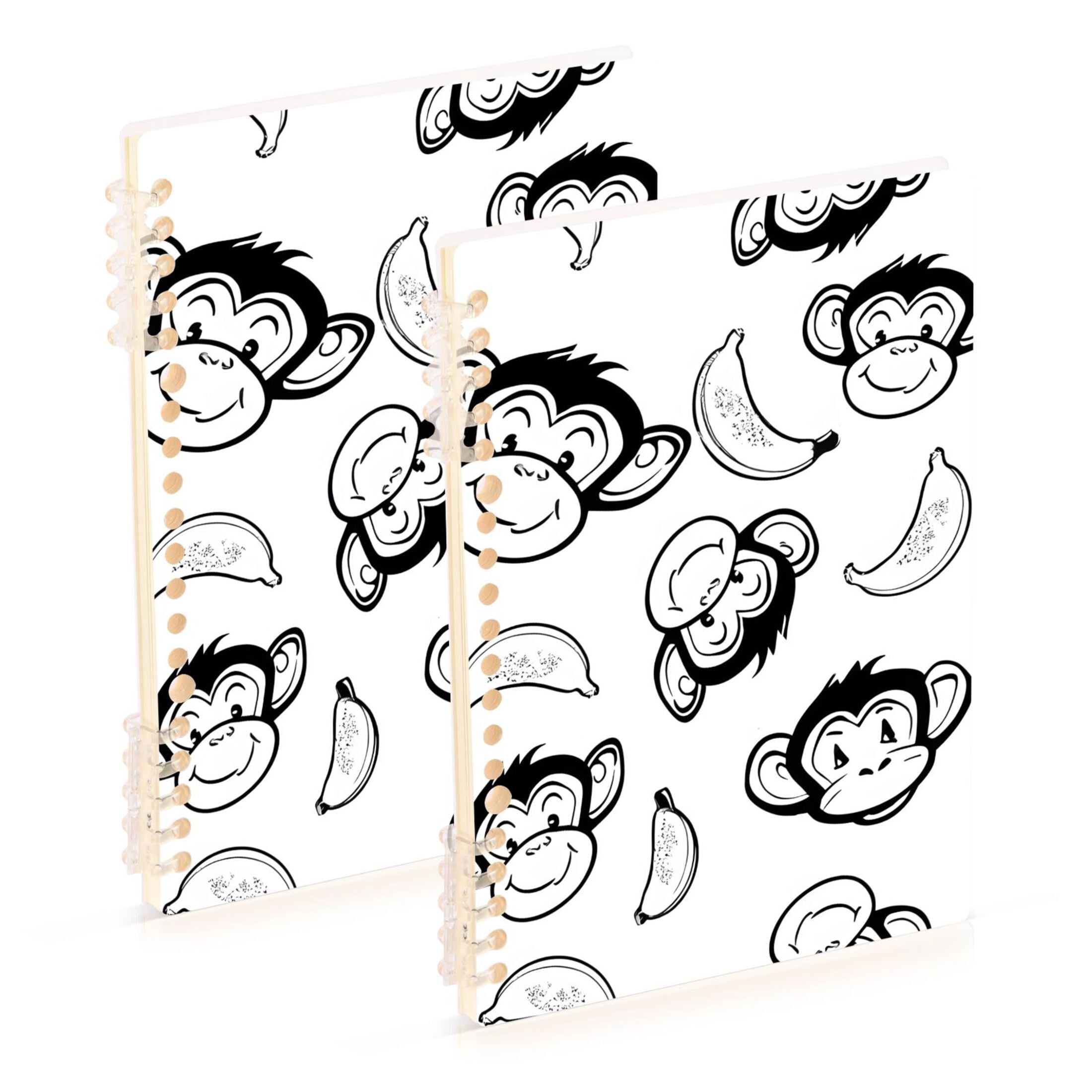 Monkey Spiral Notebook 2pcs - Notepad sets for retail - Walmart ...