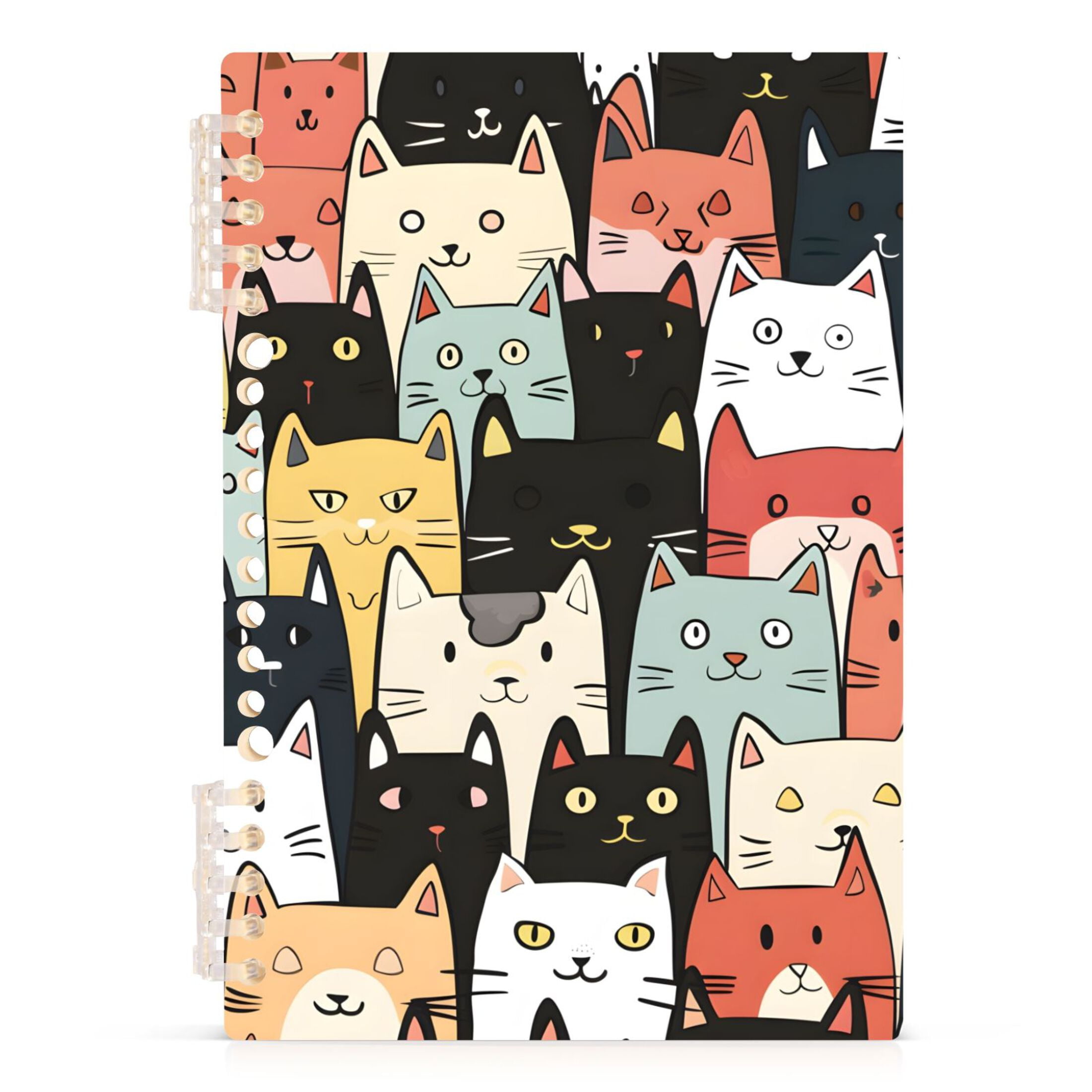 joogoo Spiral Journal Notebook Cute Cats Face College Ruled Notebooks 8 ...