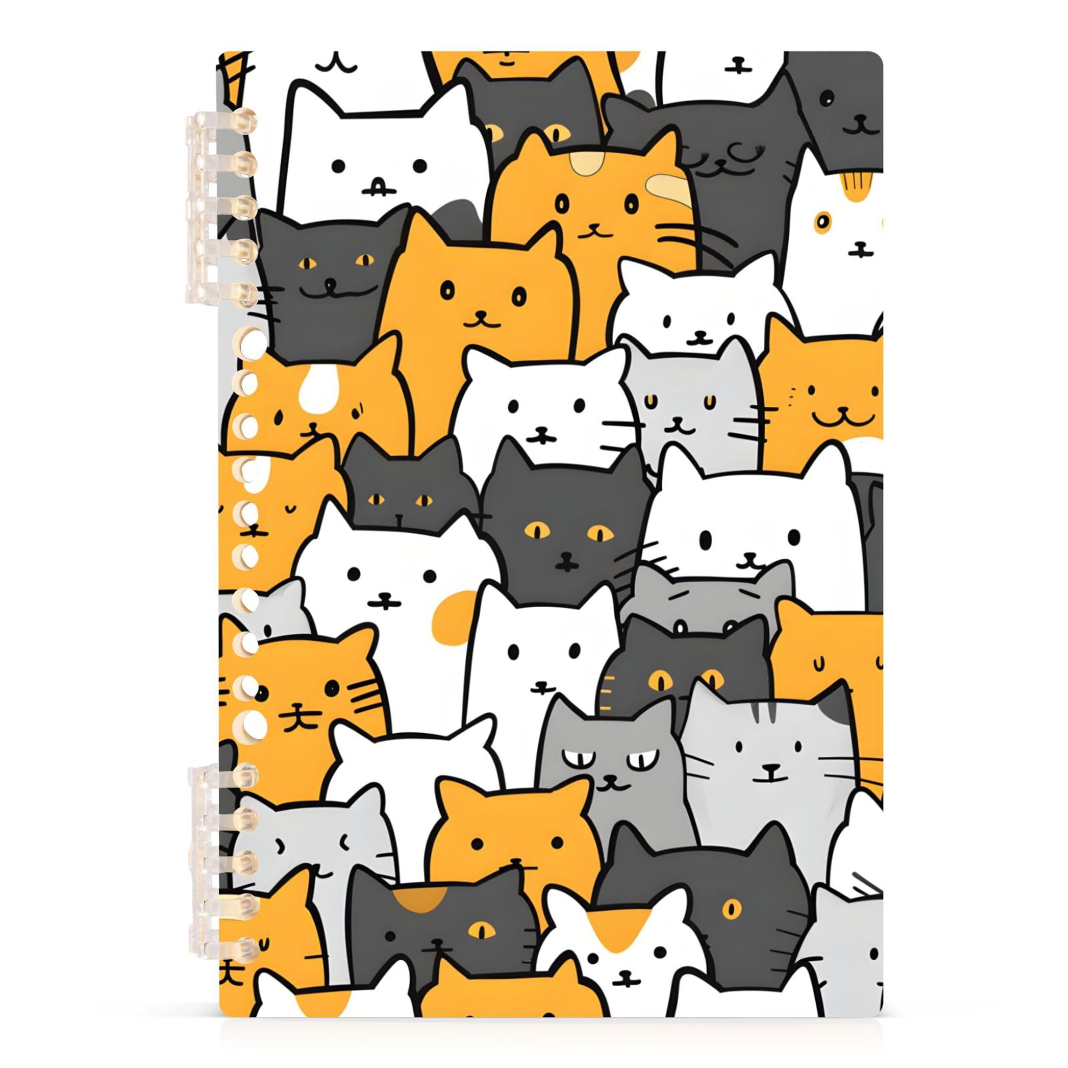 joogoo Spiral Journal Notebook Cute Doodle Cats College Ruled Notebooks ...