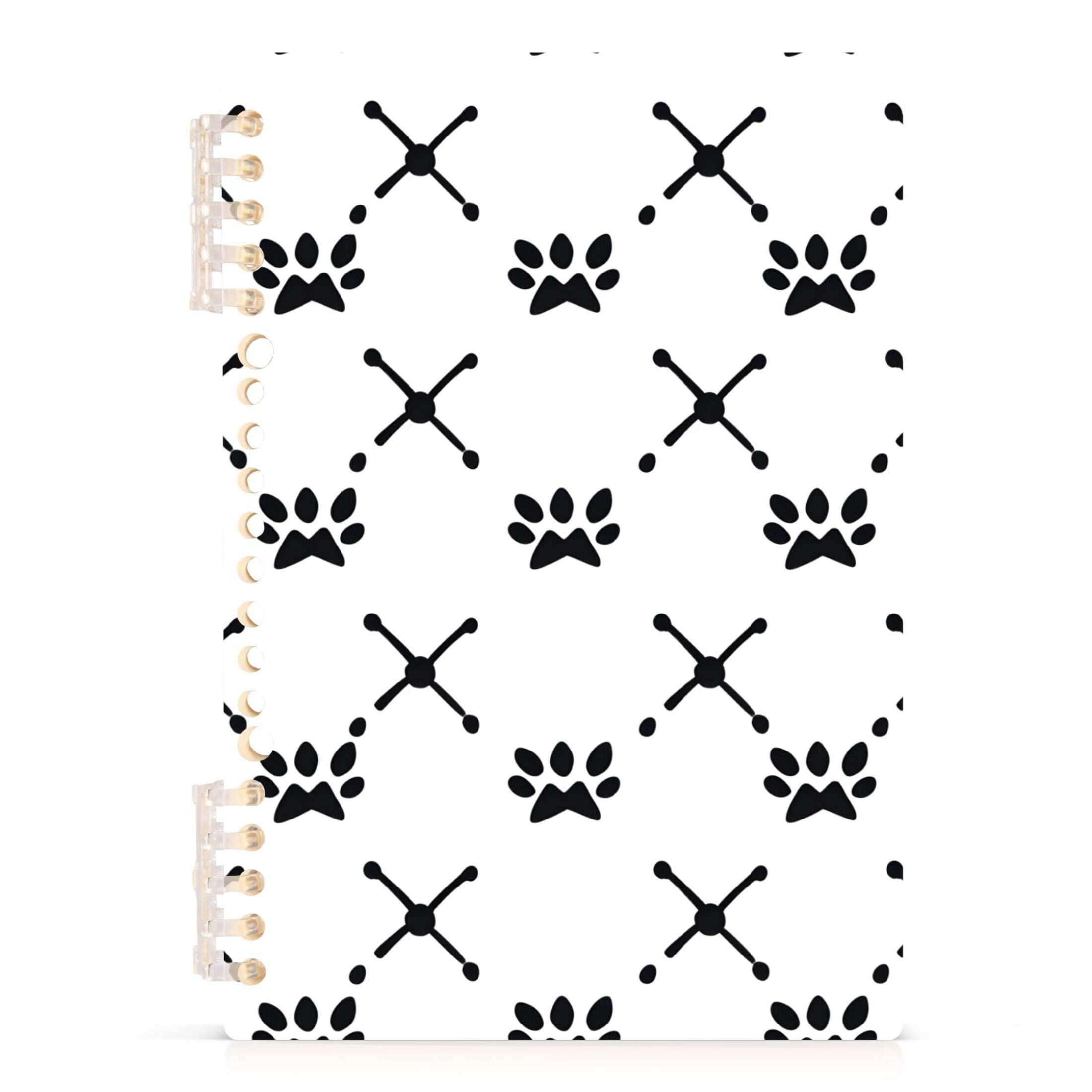 joogoo Spiral Journal Notebook Dog Paw Prints College Ruled Notebooks 8 ...