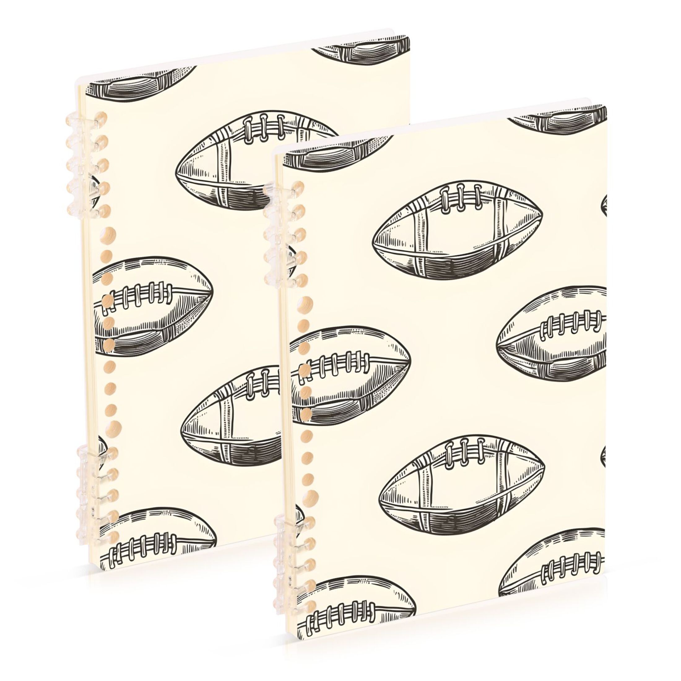 joogoo Spiral Journal Notebook Football Retro Rugby College Ruled ...