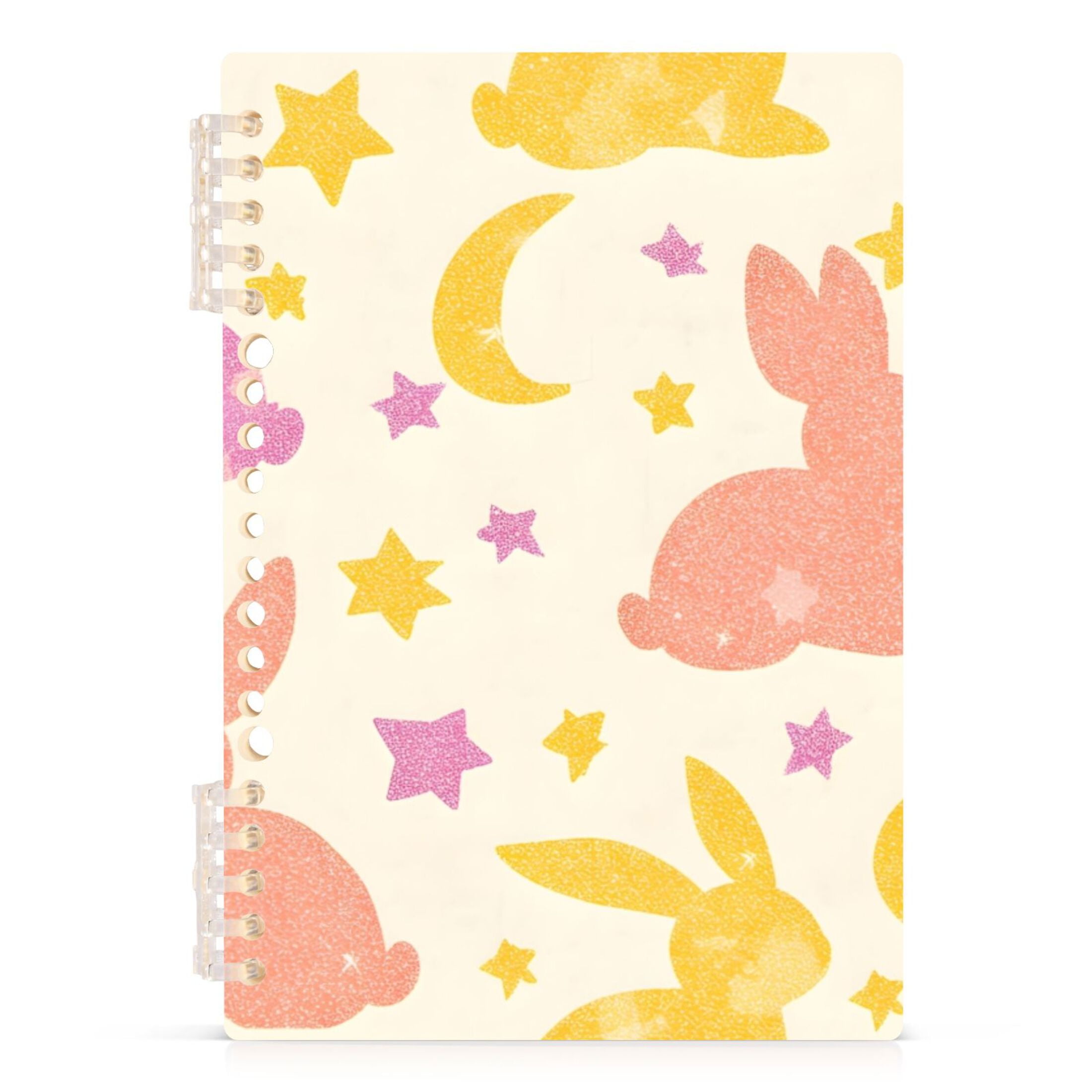 joogoo Spiral Journal Notebook Moon Rabbits Stars College Ruled ...