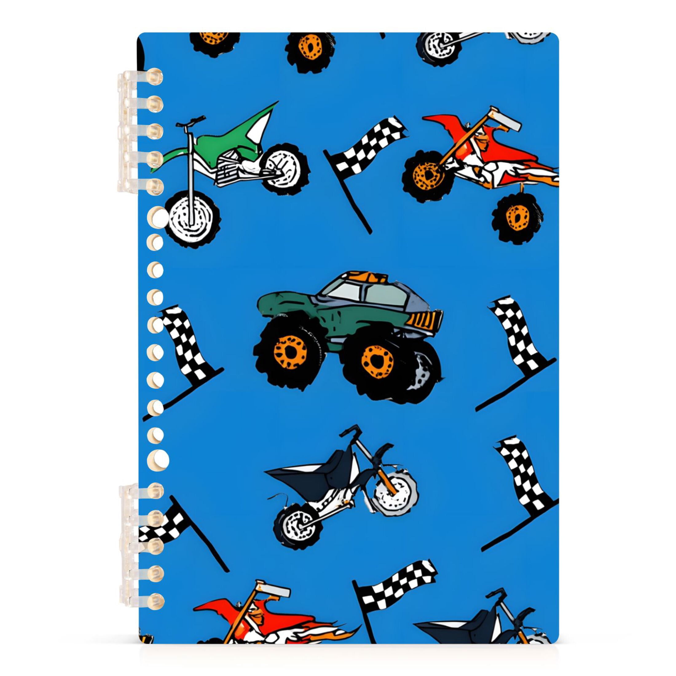 joogoo Spiral Journal Notebook Motorcycle Cartoon Trucks College Ruled ...