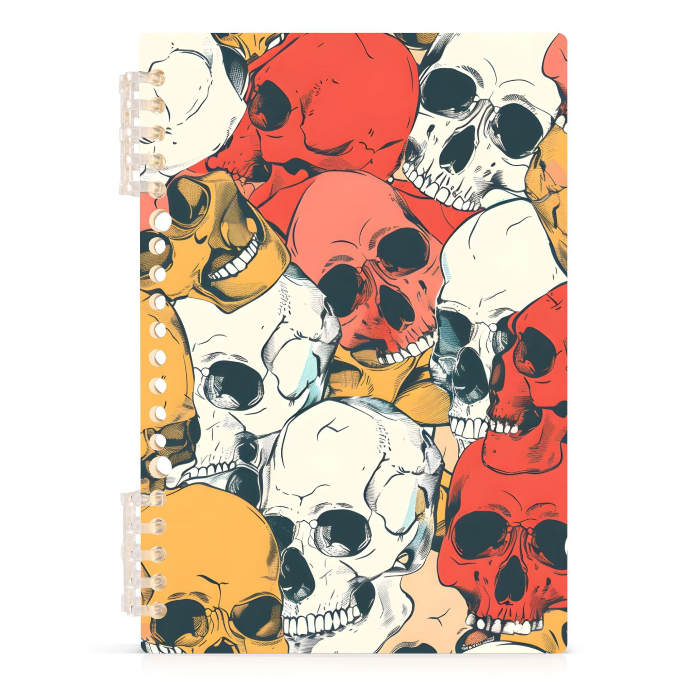 joogoo Spiral Journal Notebook Skull Head Hand Drawn College Ruled ...