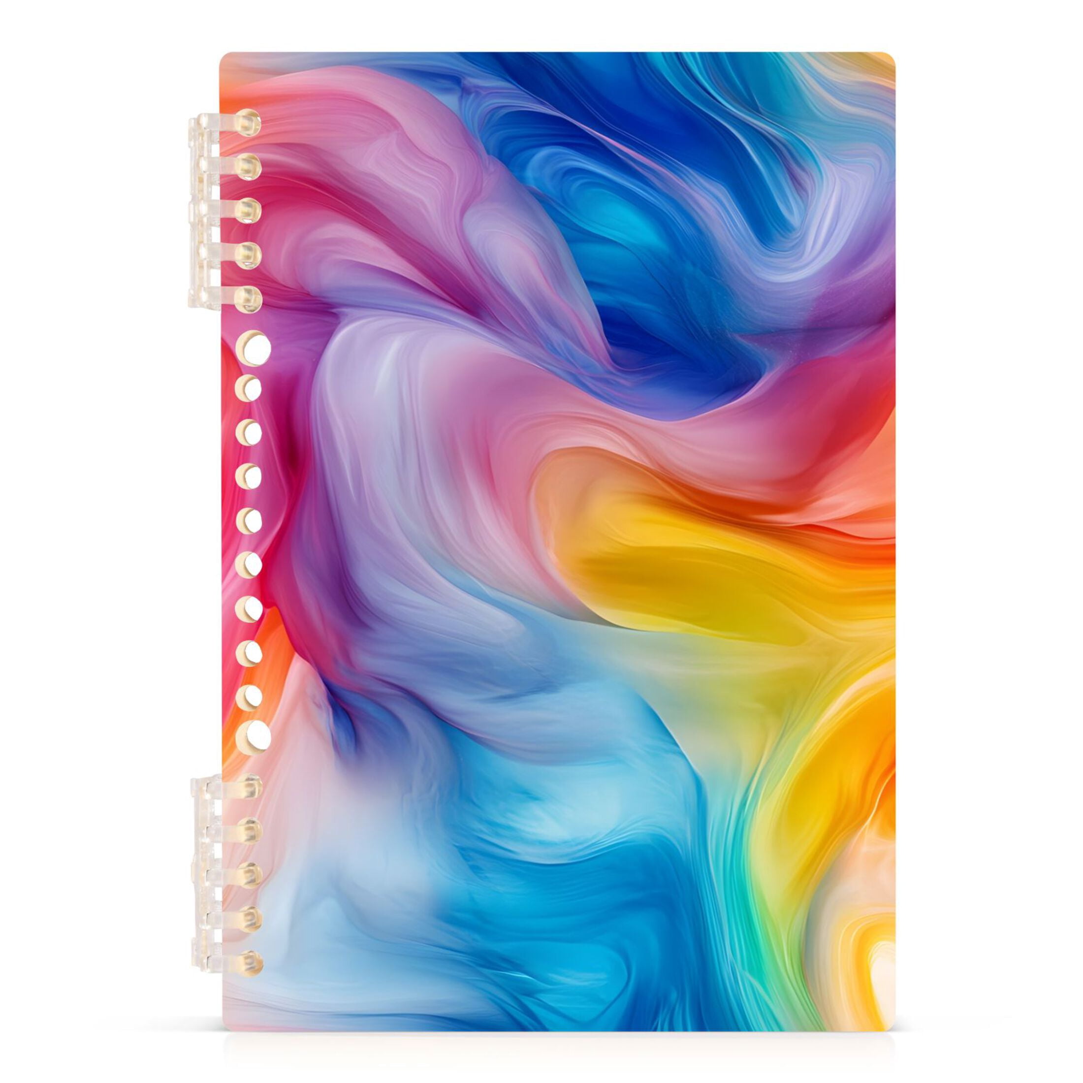 joogoo Spiral Journal Notebook Swirling Rainbow Tie-dye College Ruled ...