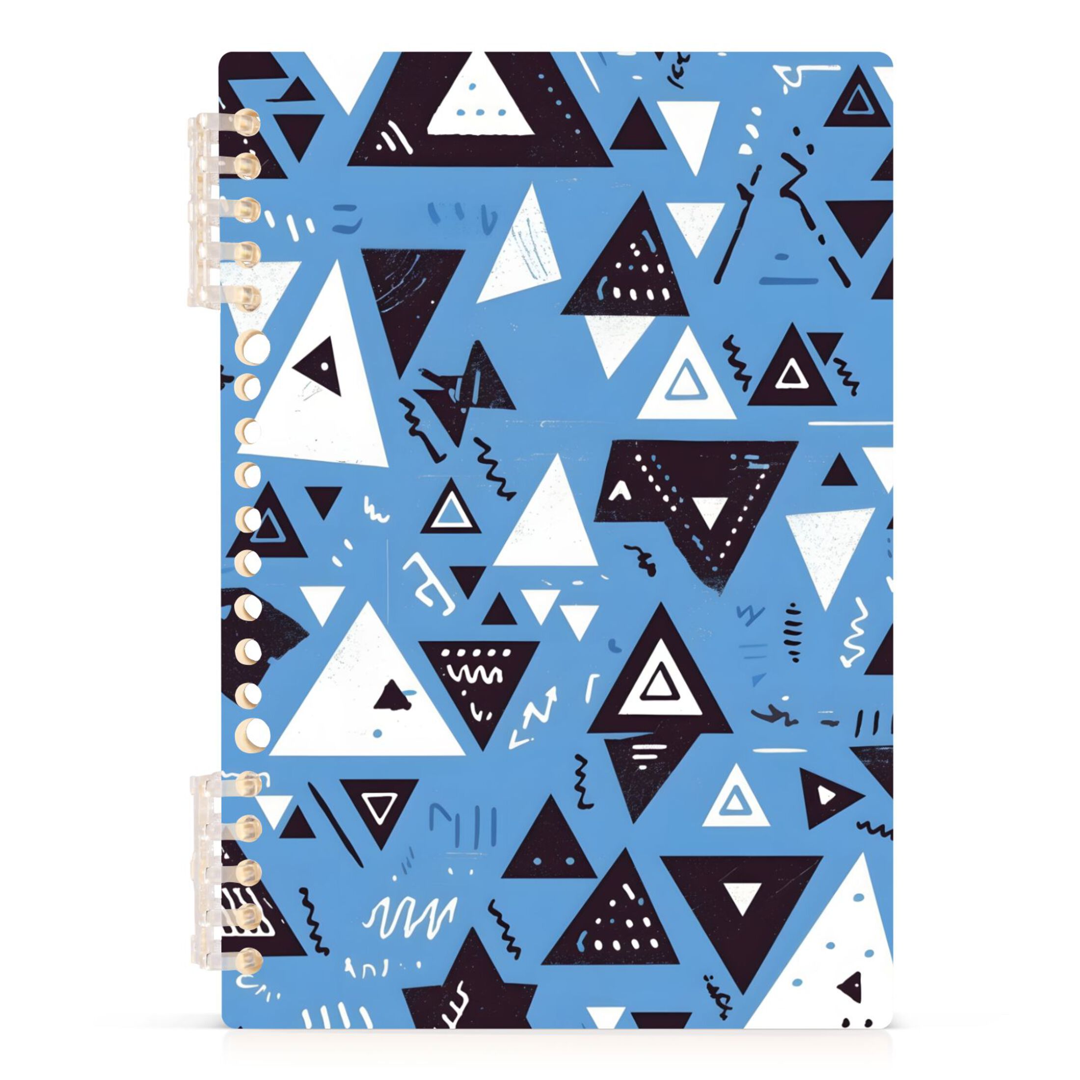 joogoo Spiral Journal Notebook Triangle and Line Geometry College Ruled ...