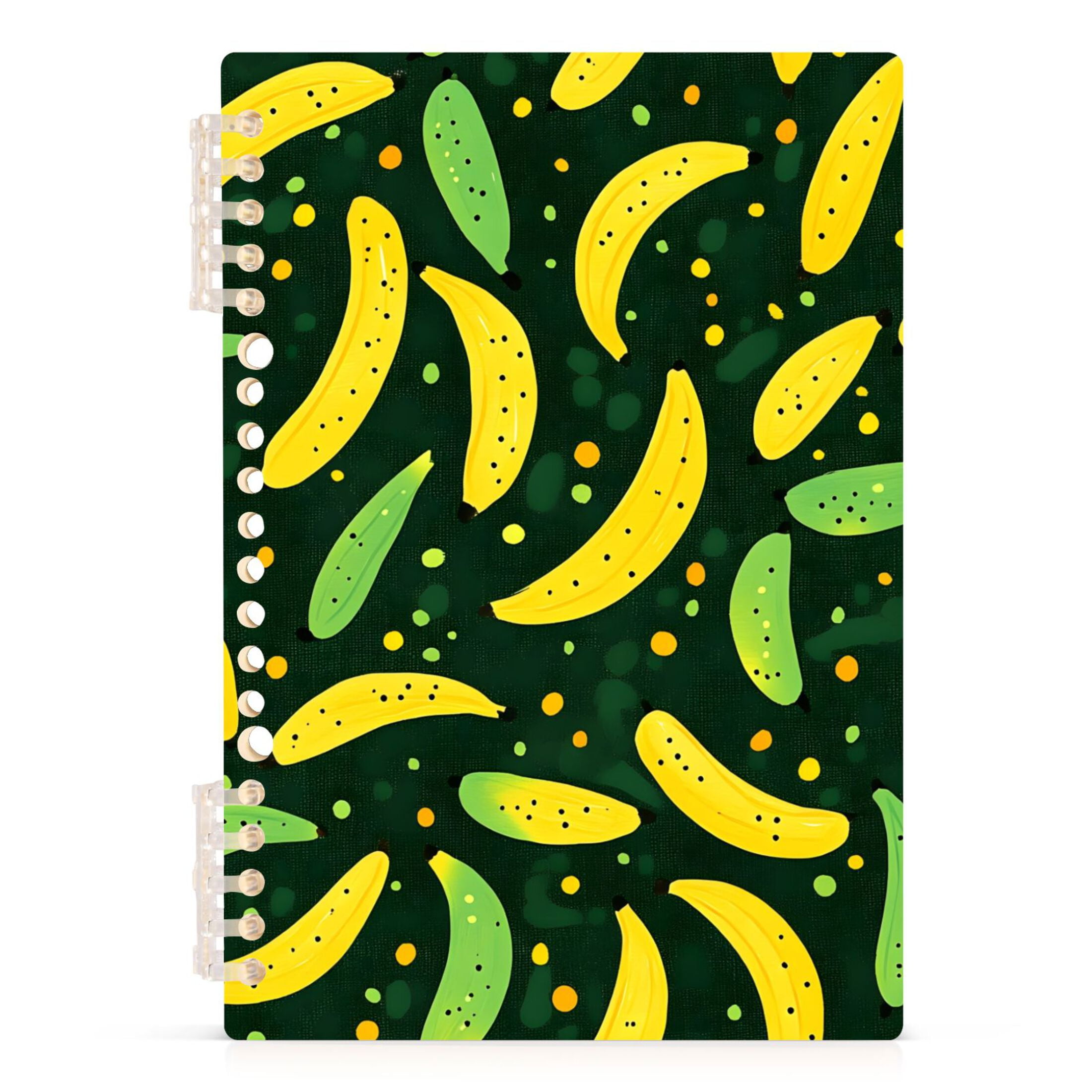 joogoo Spiral Journal Notebook Yellow Green Banana Pattern College ...