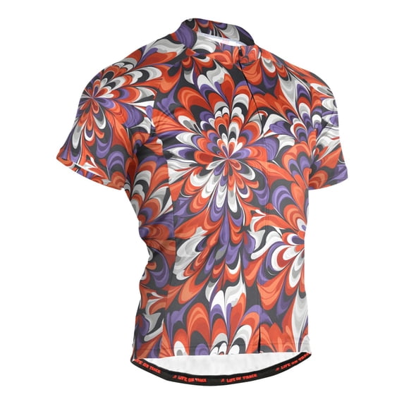 joogoo Tie Dye Flower Men's Cycling Jerseys Mountain Bike Short Sleeve ...