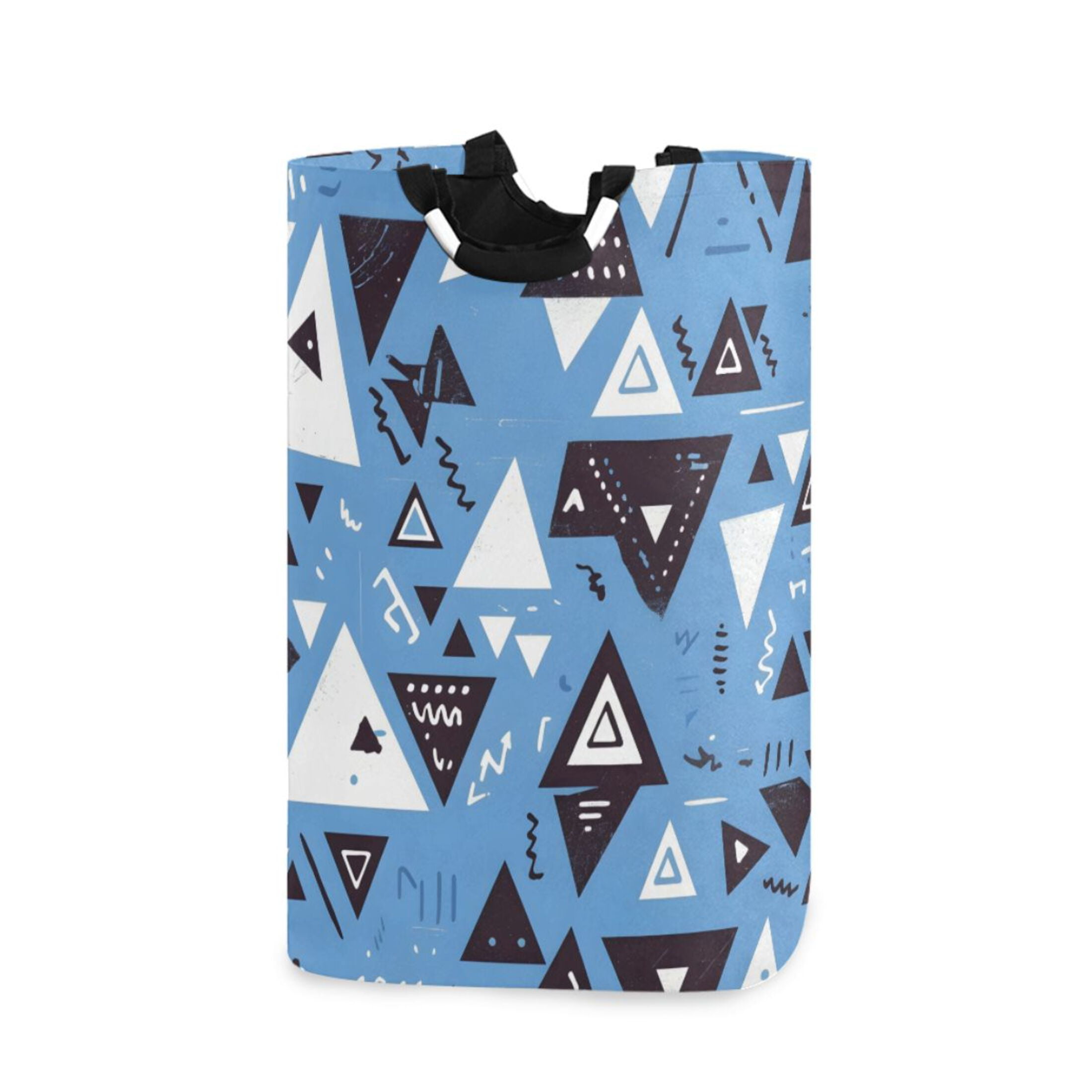 joogoo Triangle and Line Geometry Large Storage Basket with Handles ...