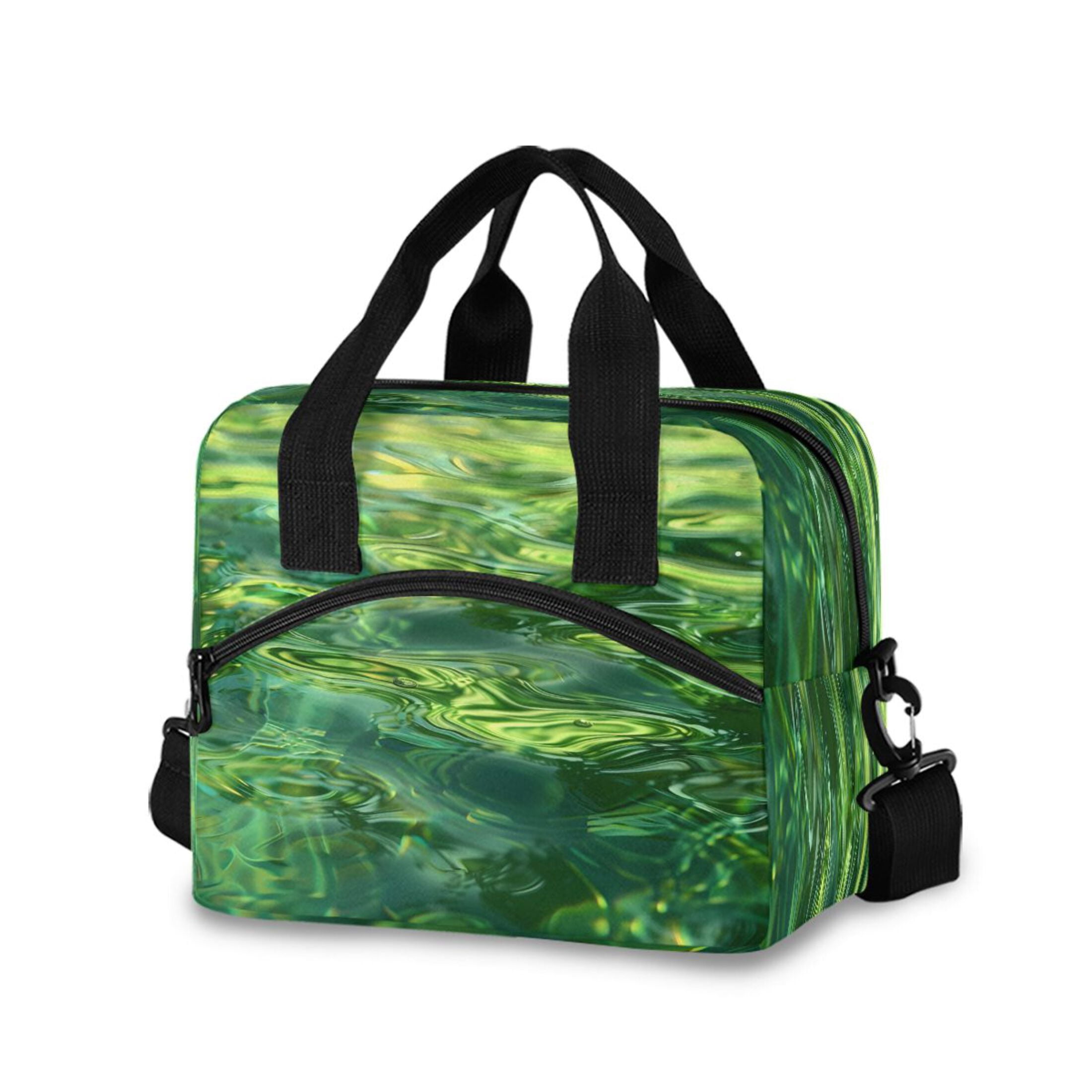 joogoo Water Green Liquid Insulated Lunch Bags Reusable Cooler Box with ...